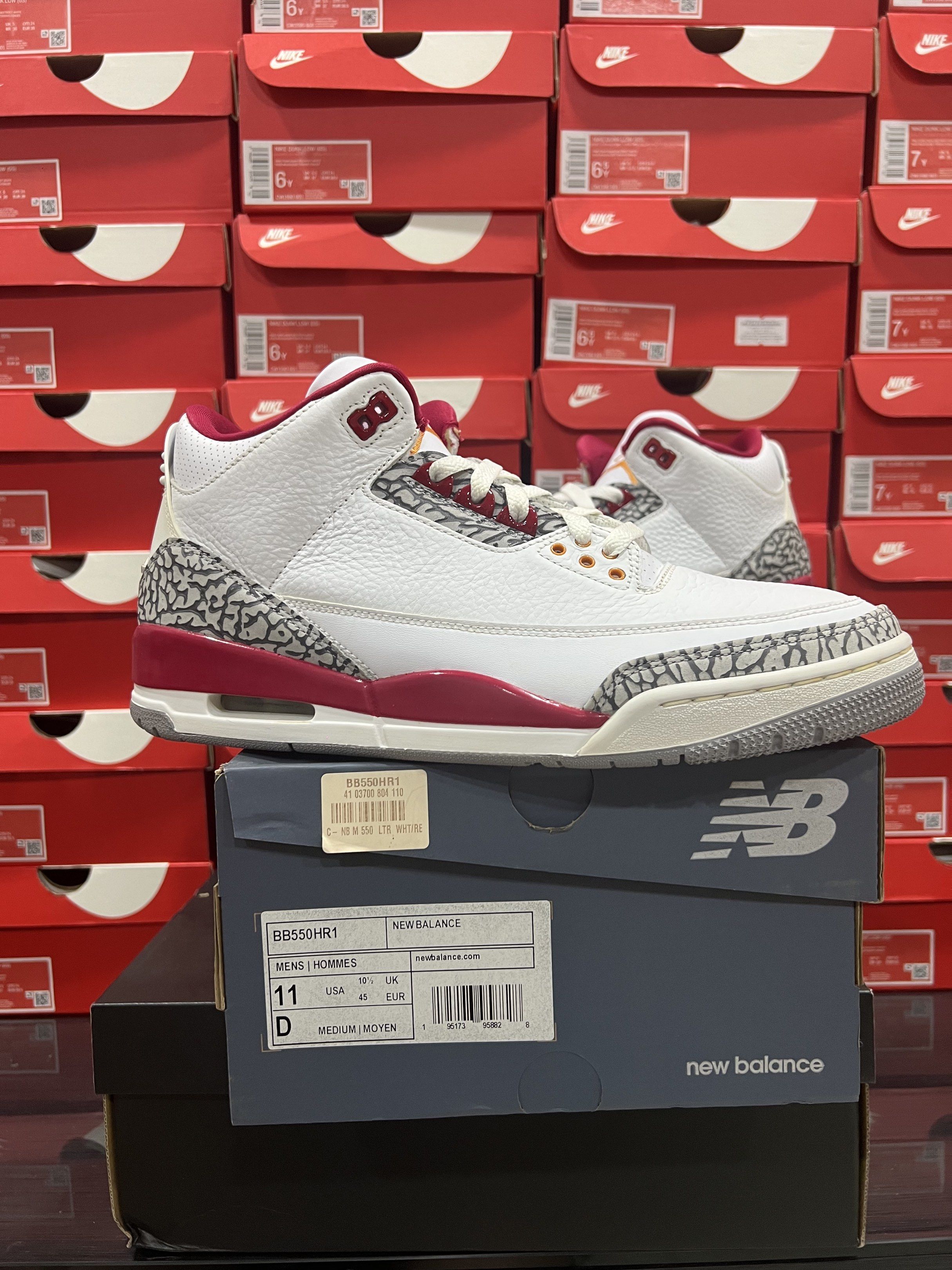 Air Jordan 3 - White/Varsity Red, Men's Fashion, Footwear, Sneakers on ...