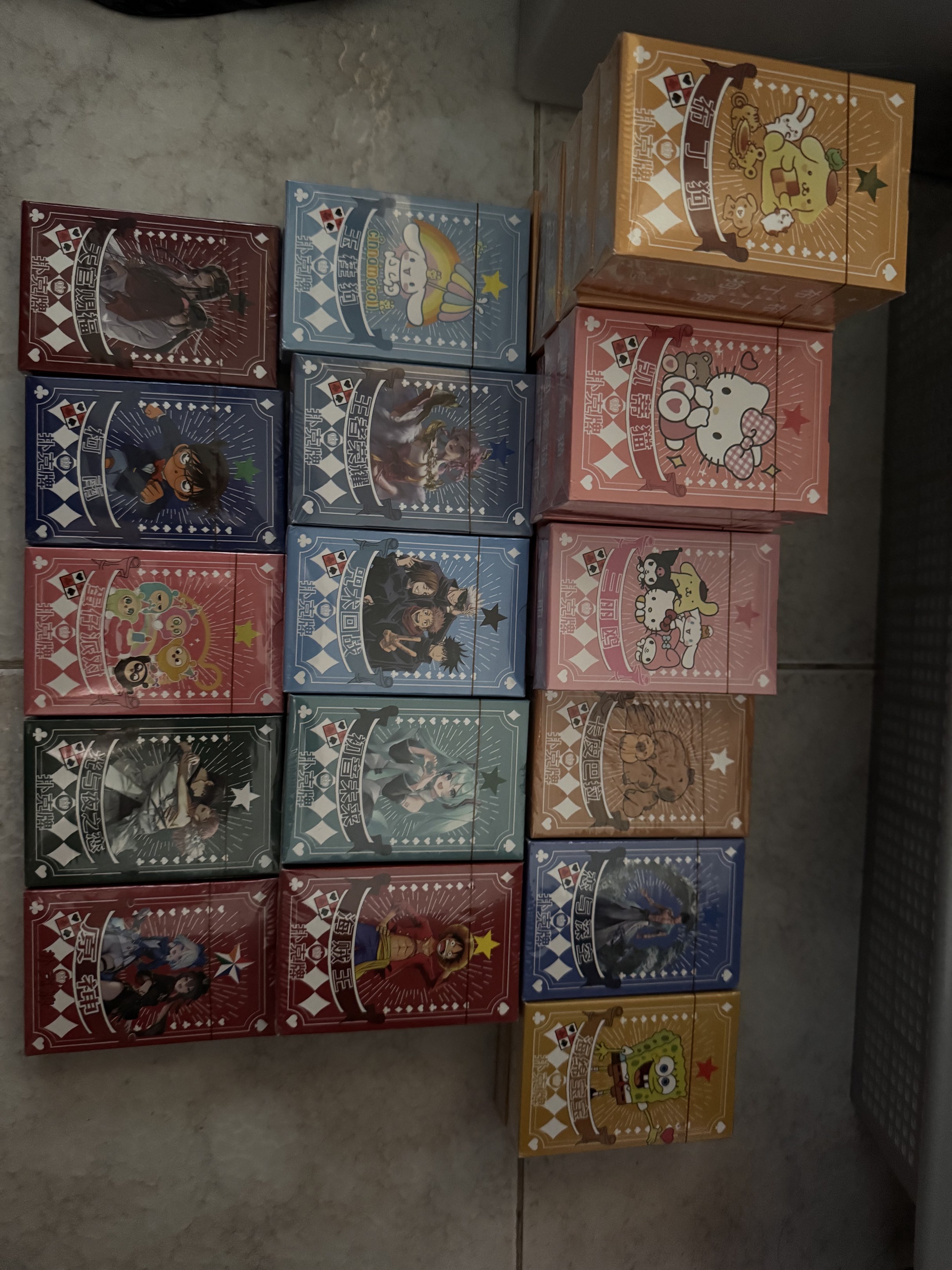 Anime/Cartoon Playing Cards - Various Designs, Hobbies & Toys, Toys ...