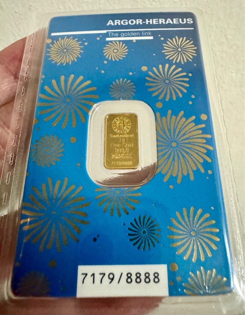 Argor Heraeus 1gram Gold Bar Lunar Year Rabbit, Hobbies & Toys ...