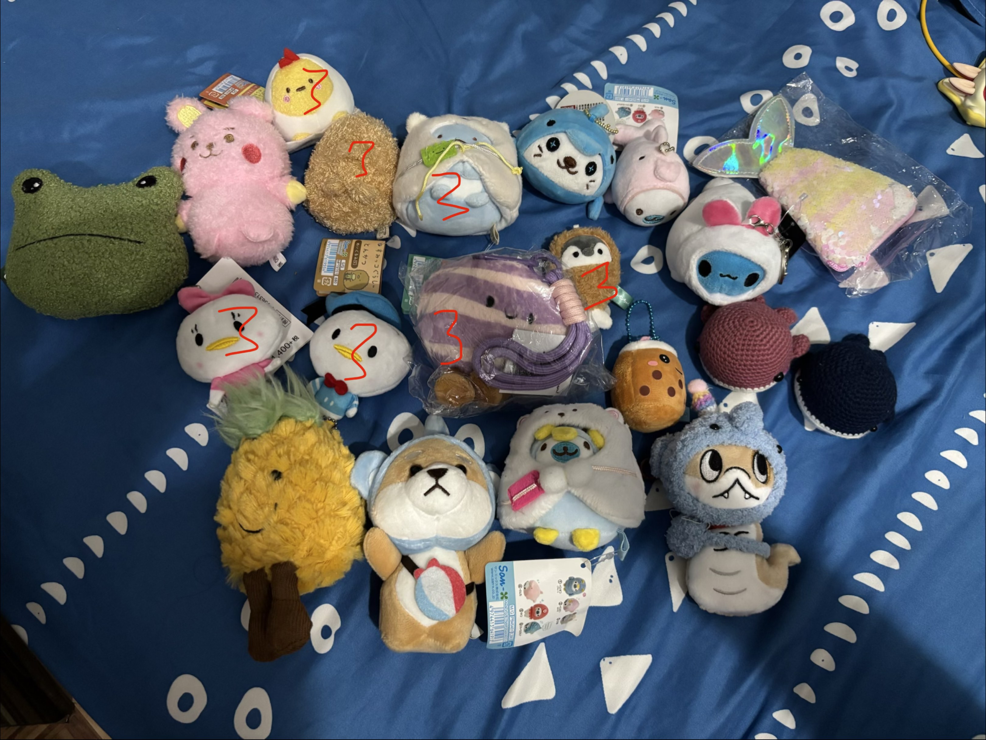 Assorted keychain Plushies - Sanrio, Sumikko Gurashi, jellycat inspired ...