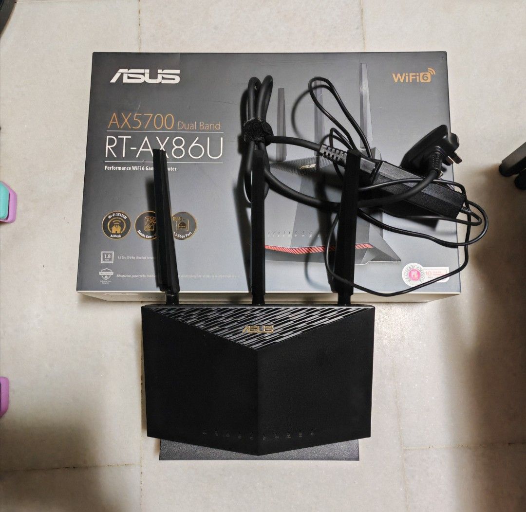 ASUS RT-AX86U AX5700 Dual Band WIFI 6 Router, Computers & Tech, Parts ...