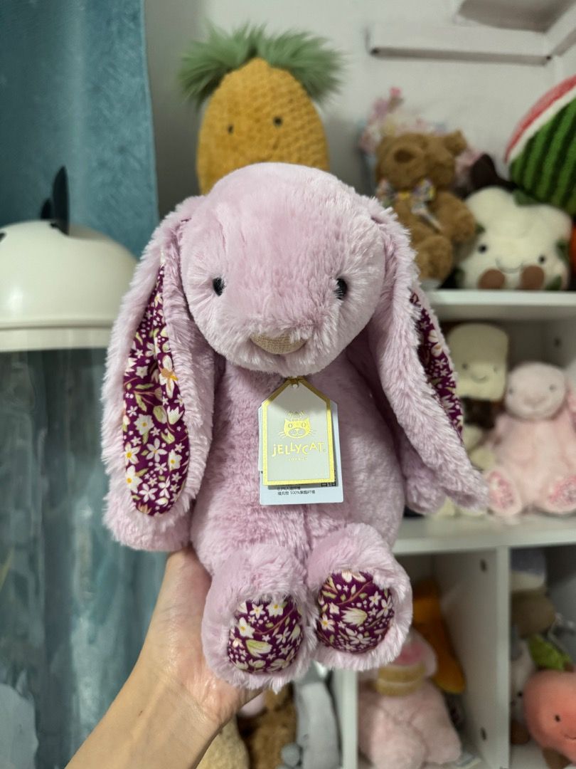 Authentic Jellycat Blossom Luxe Thistlepop Bunny, Hobbies & Toys, Toys ...