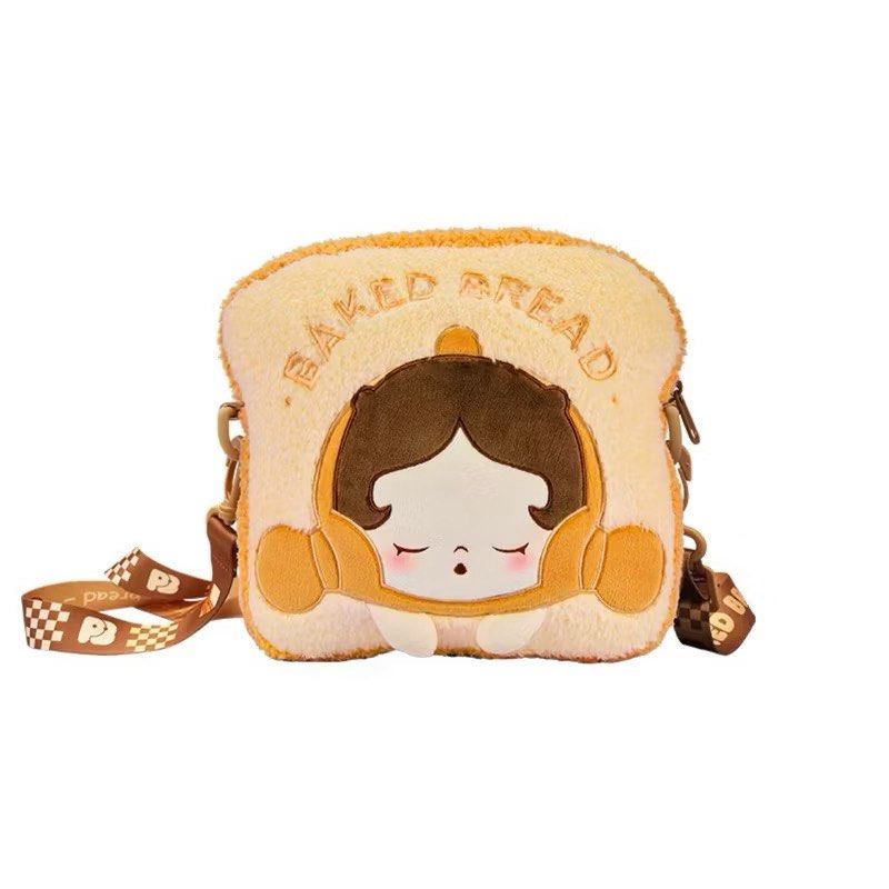 Authentic Popmart SKULLPANDA Baked Bread Series Should Sling Bag 21.4CM ...