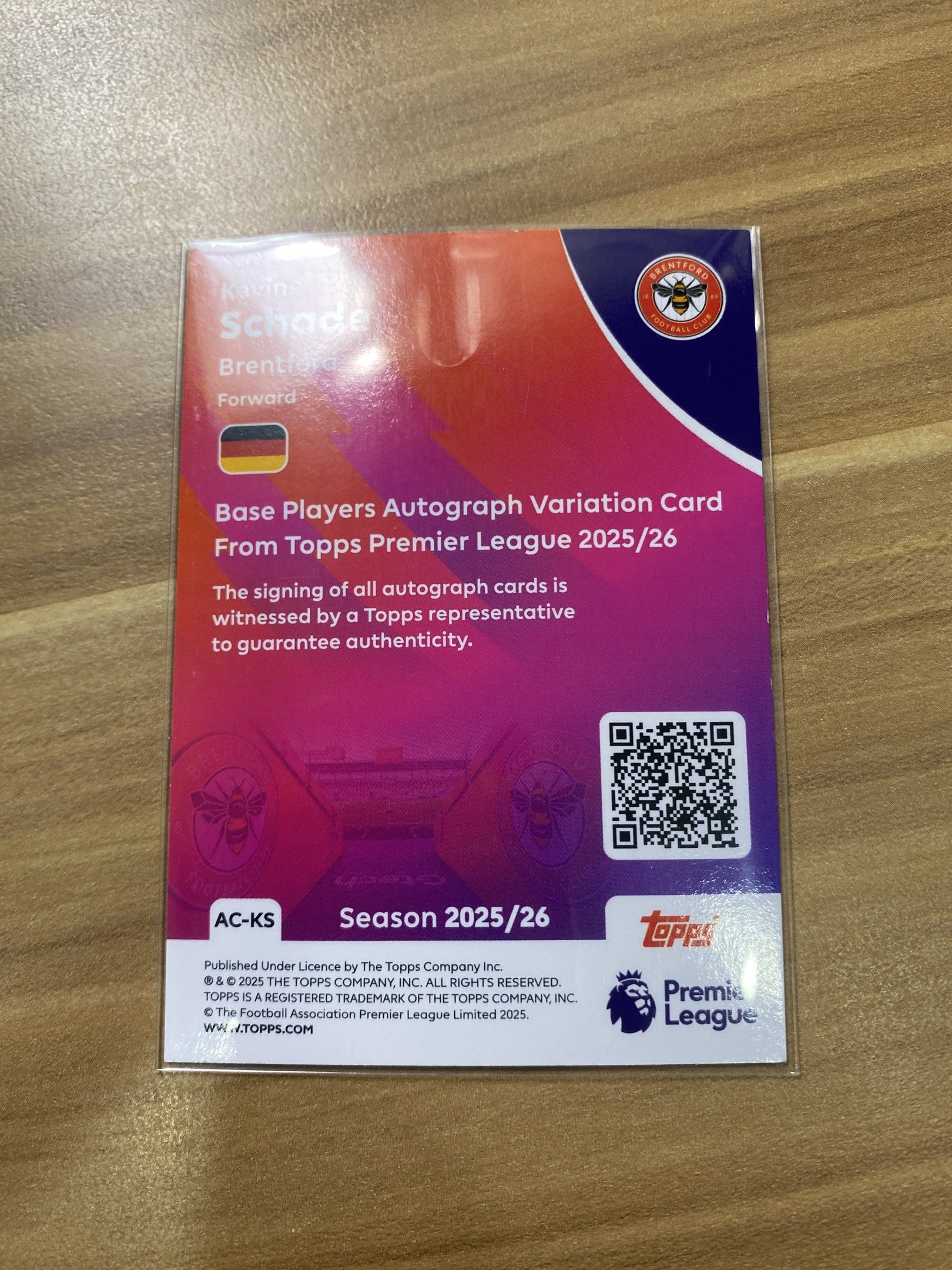 Autograph Kevin SchadeTopps Premier League, Hobbies & Toys, Toys ...