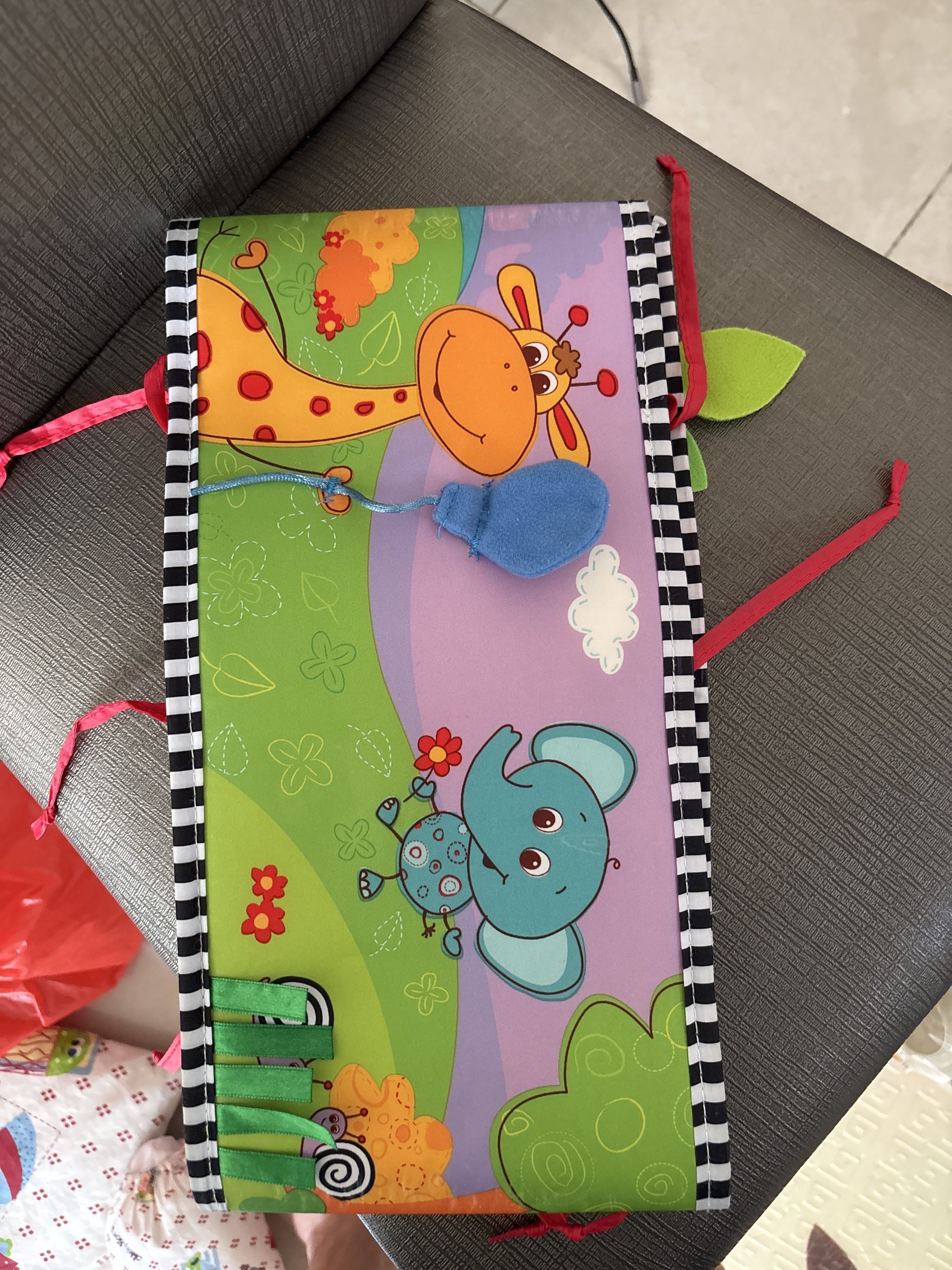 Baby Soft Book with Giraffe and Elephant, Babies & Kids, Infant ...