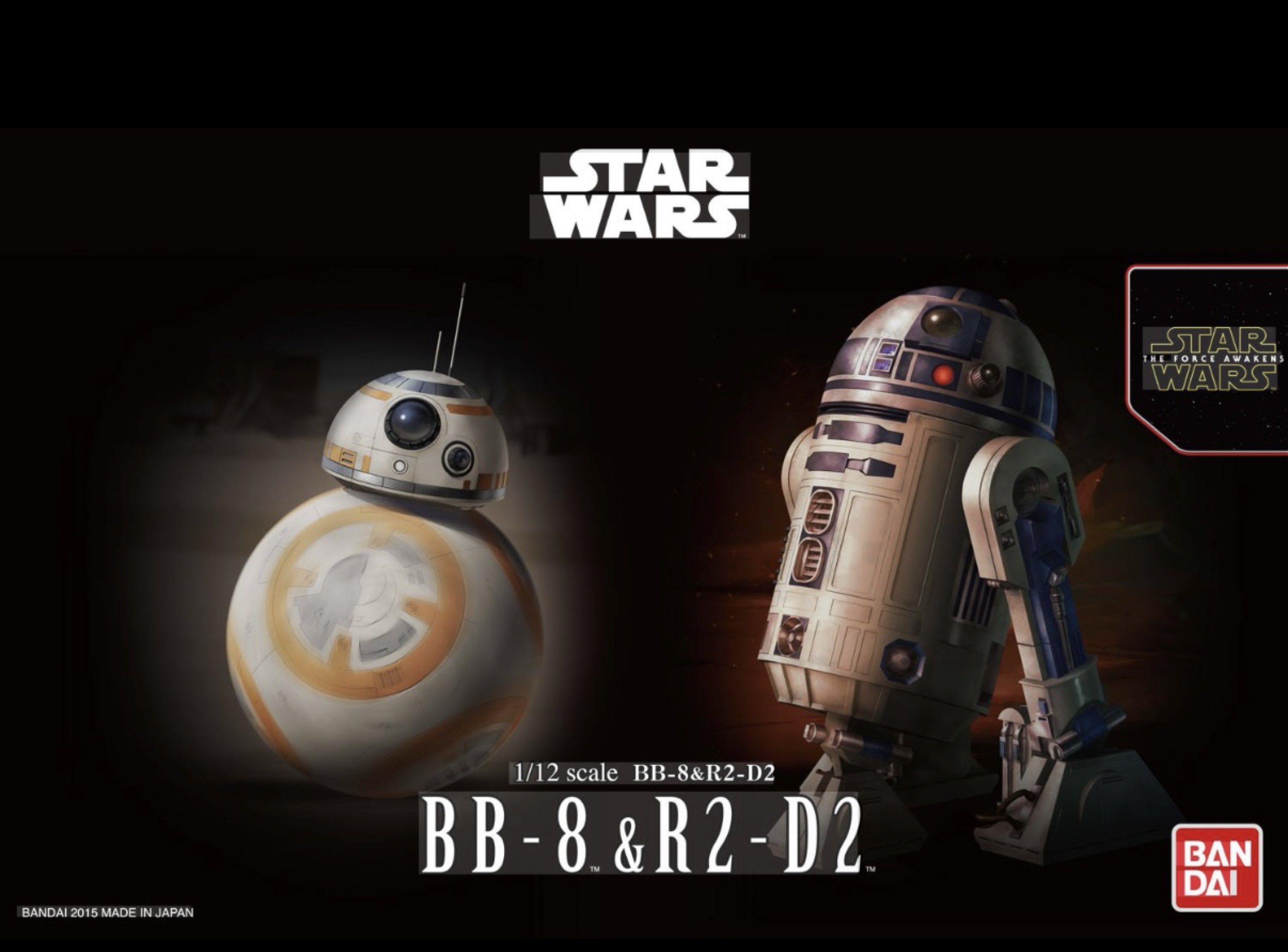 Bandai Star Wars BB-8 & R2-D2 1/12 Scale Model Kit, Hobbies & Toys ...