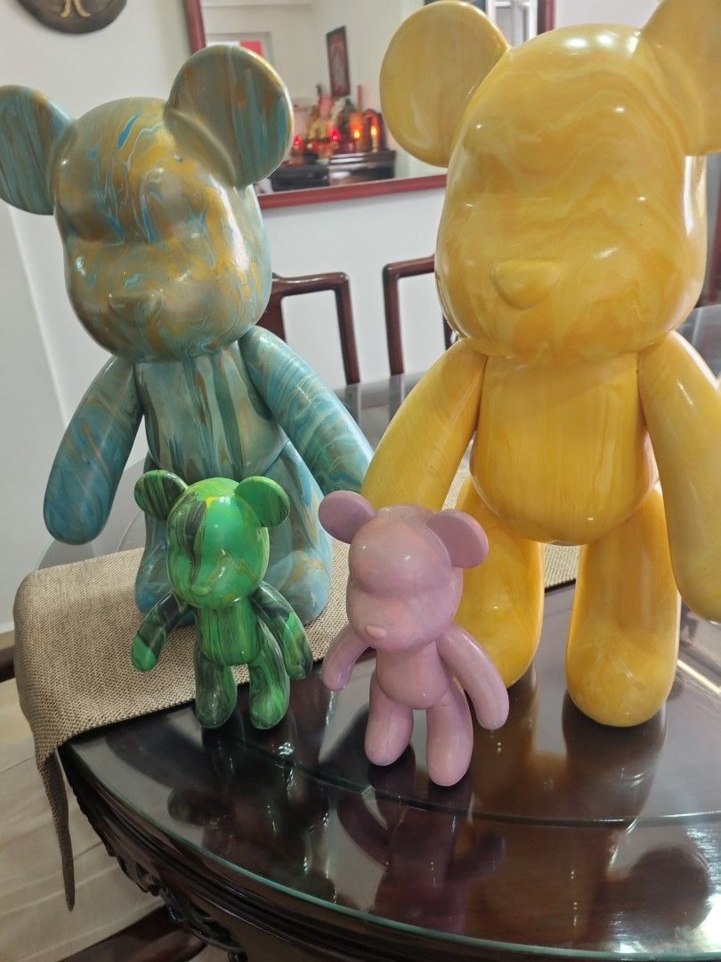 Bearbrick-Style Sculptures Set, Hobbies & Toys, Toys & Games on Carousell