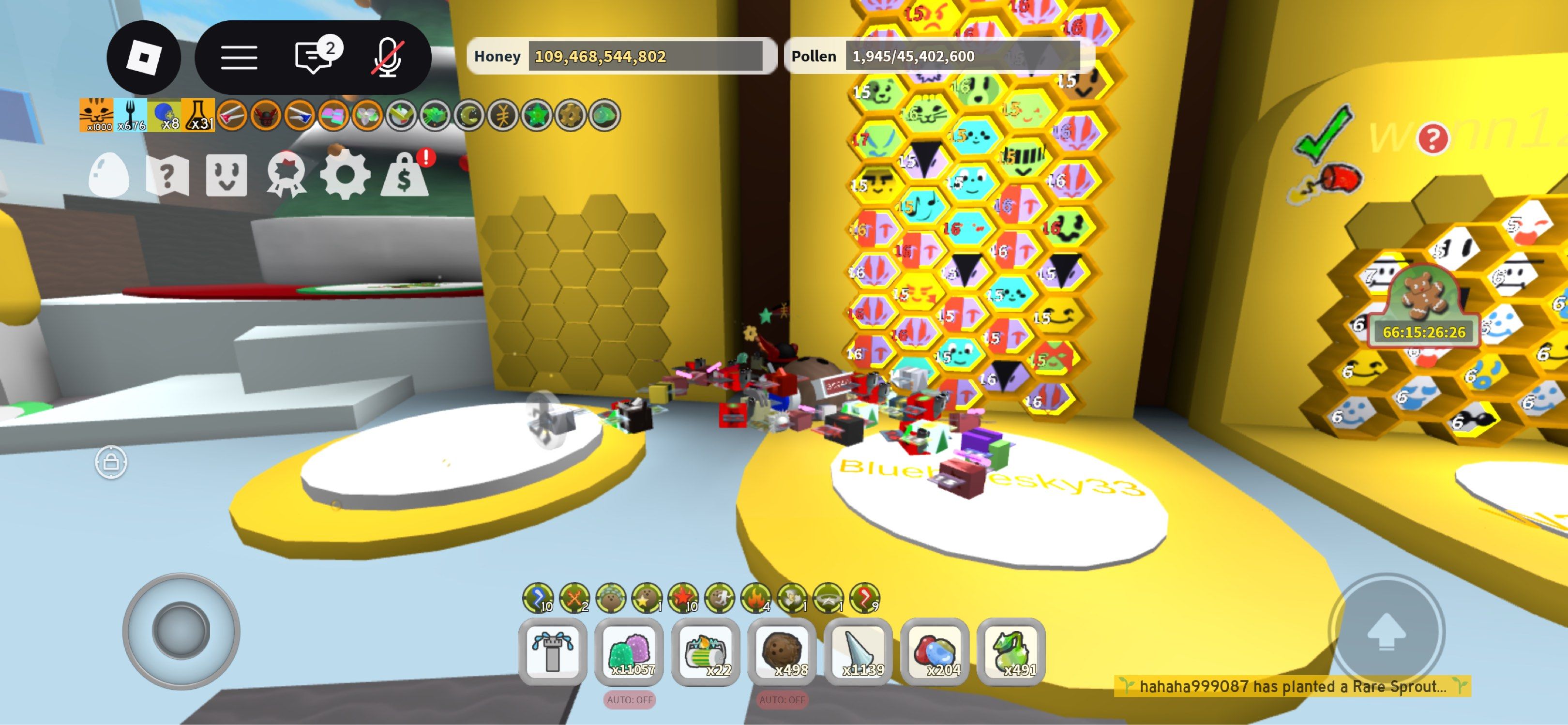 Bee Swarm Simulator Account - High Honey & Resources, Video Gaming ...