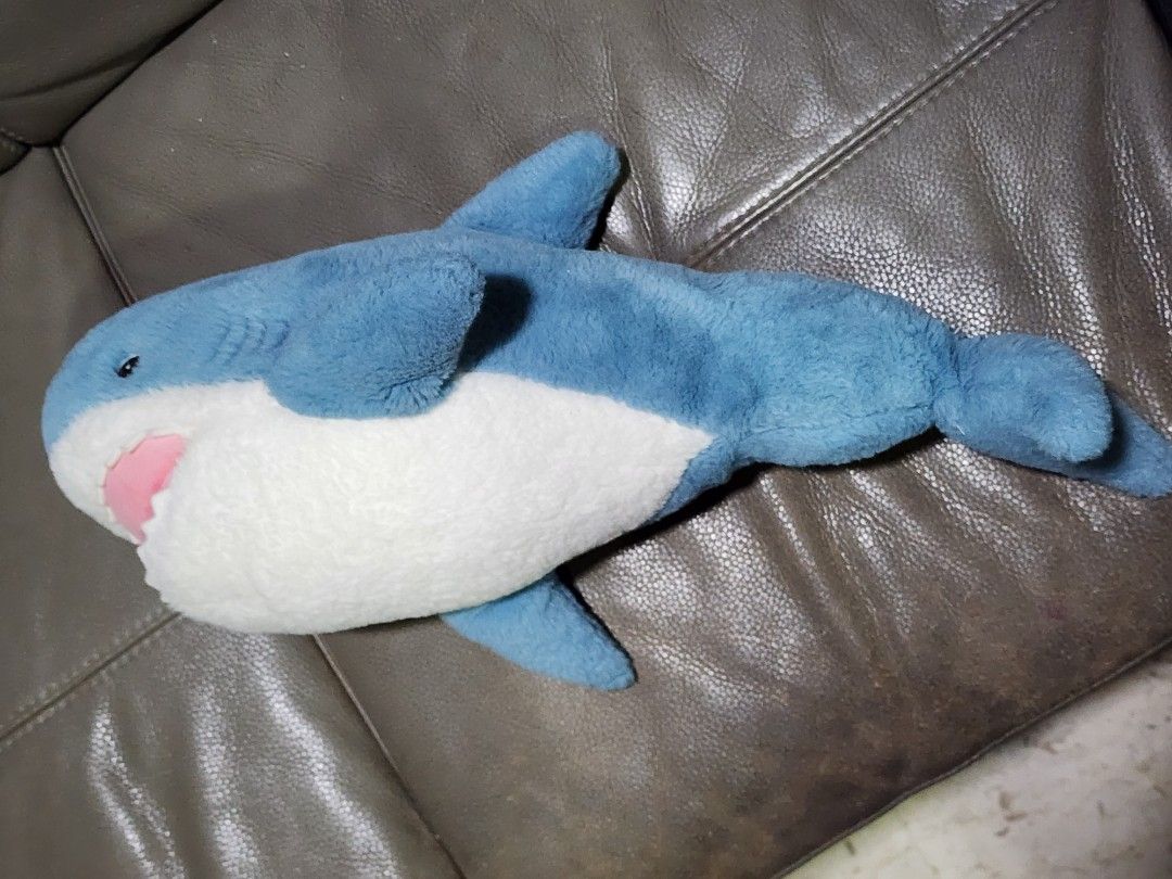 Blue Shark Plush Toy, Hobbies & Toys, Toys & Games on Carousell