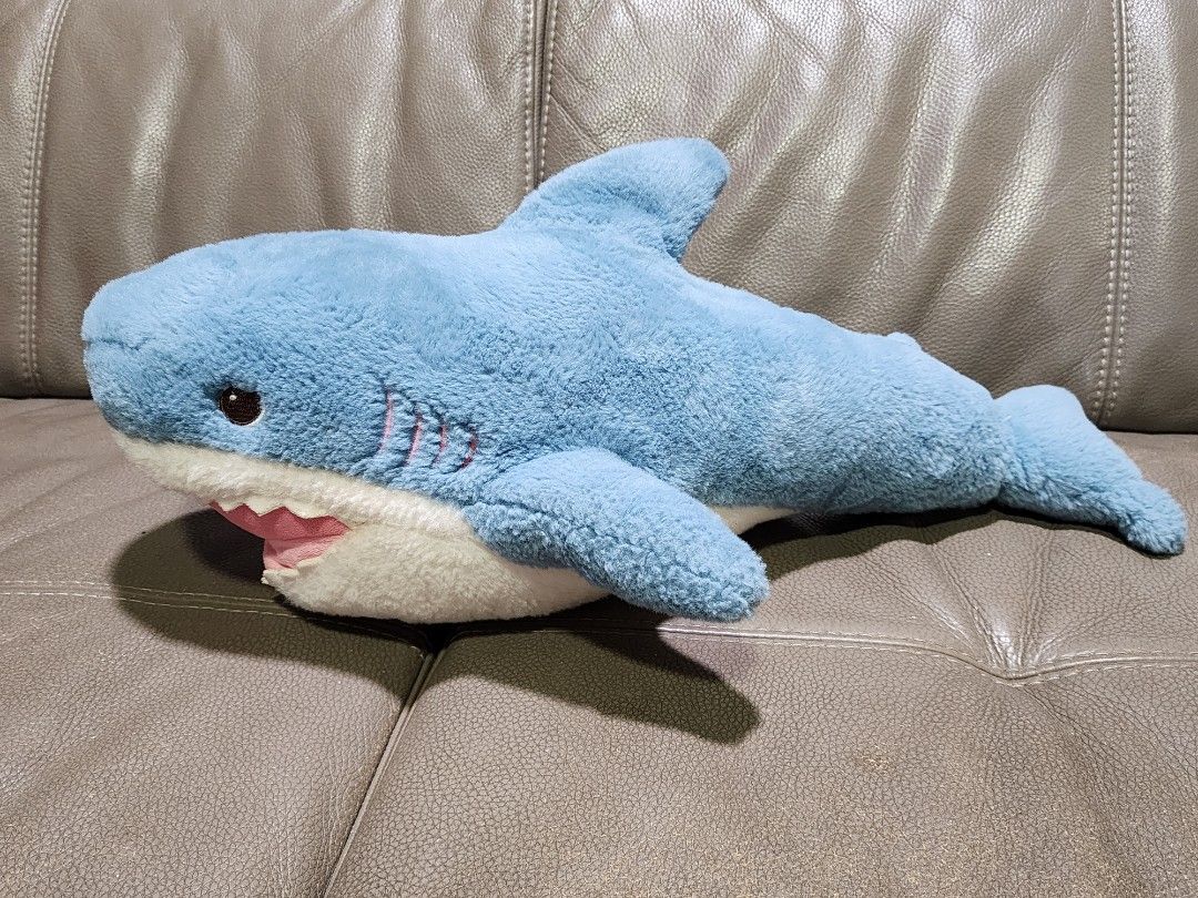 Blue Shark Plush Toy, Hobbies & Toys, Toys & Games on Carousell