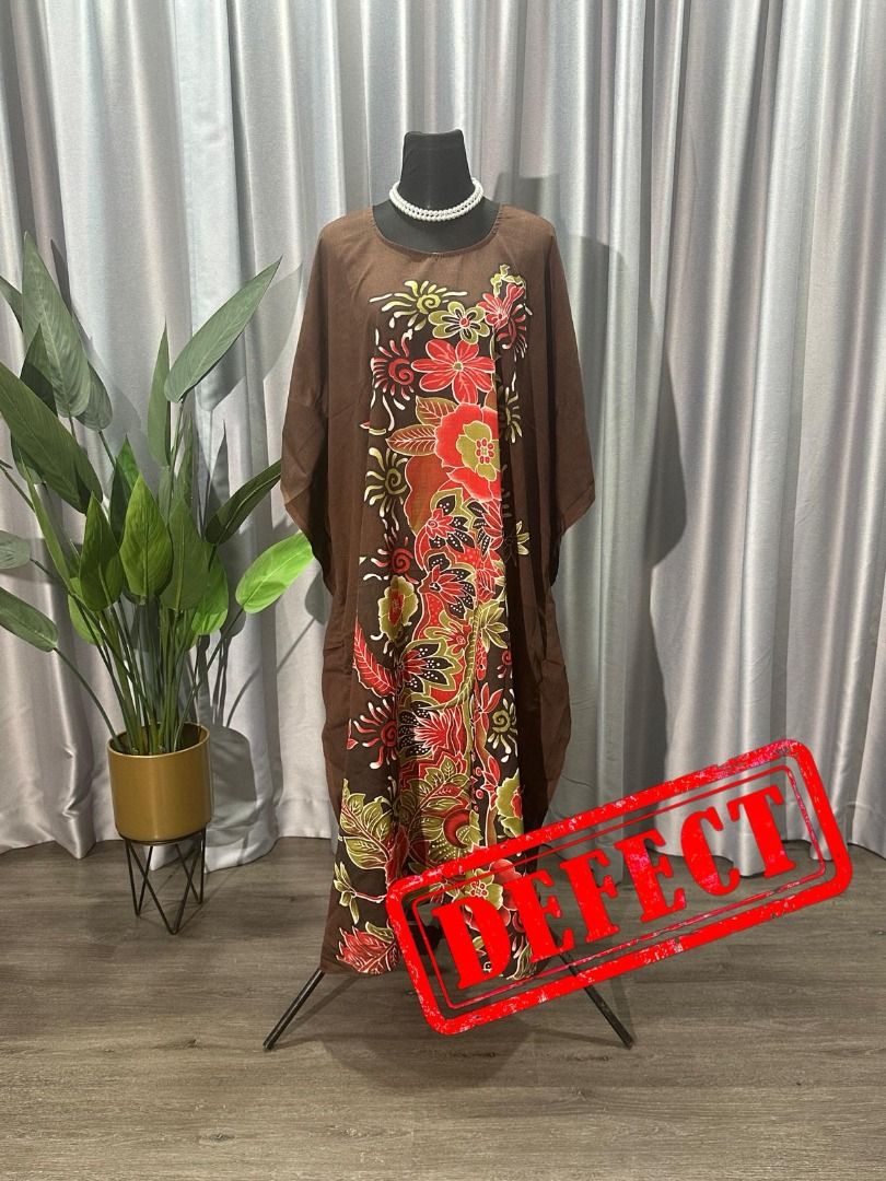 [Brand New | DEFECT] Brown Baju Butterfly Kaftan Daster - $4, Hobbies ...