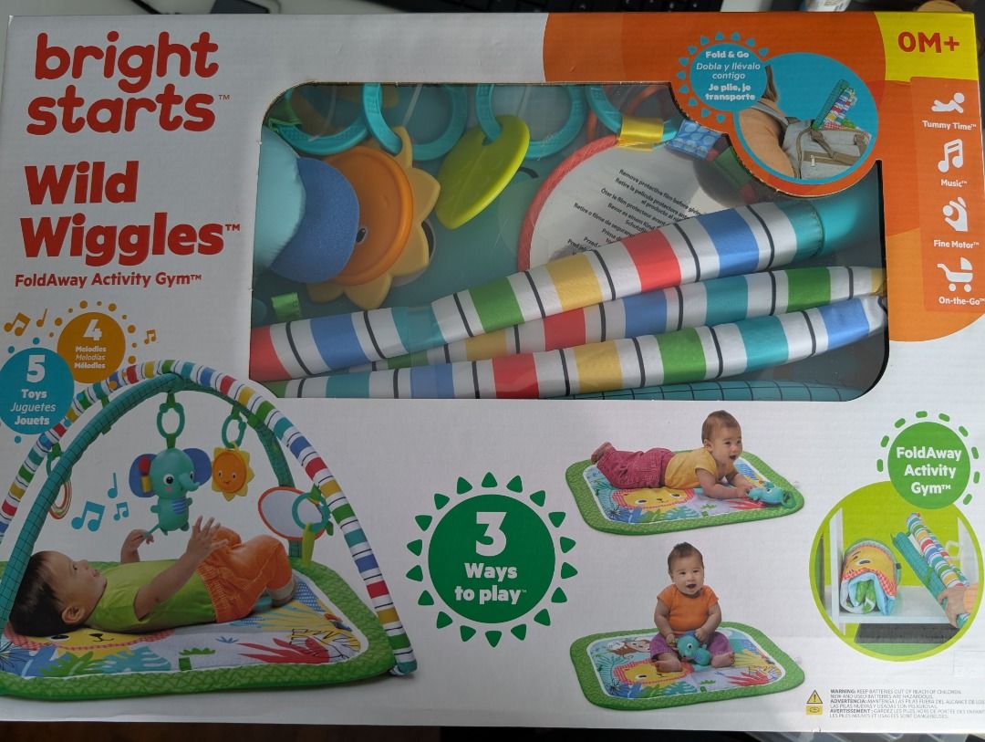 Bright Starts Wild Wiggles FoldAway Activity Gym, Babies & Kids, Infant ...