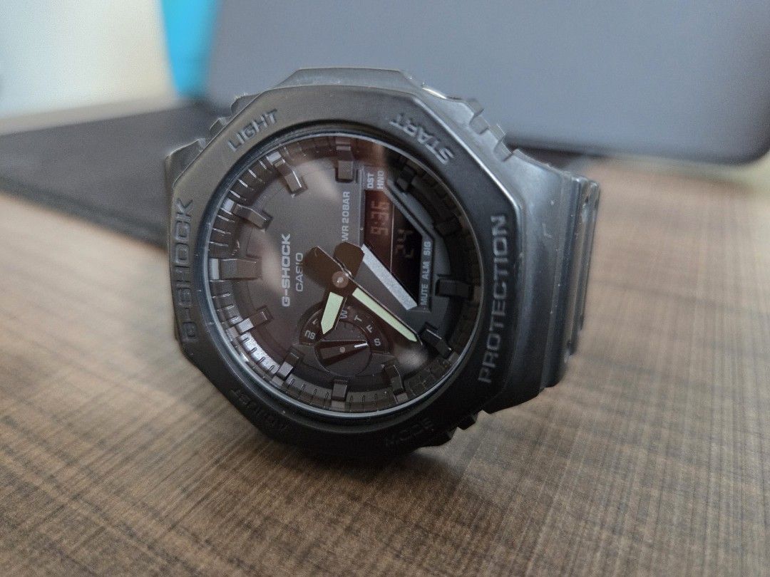 Casio G-Shock GA-2100 Stealth Black Watch, Men's Fashion, Watches ...