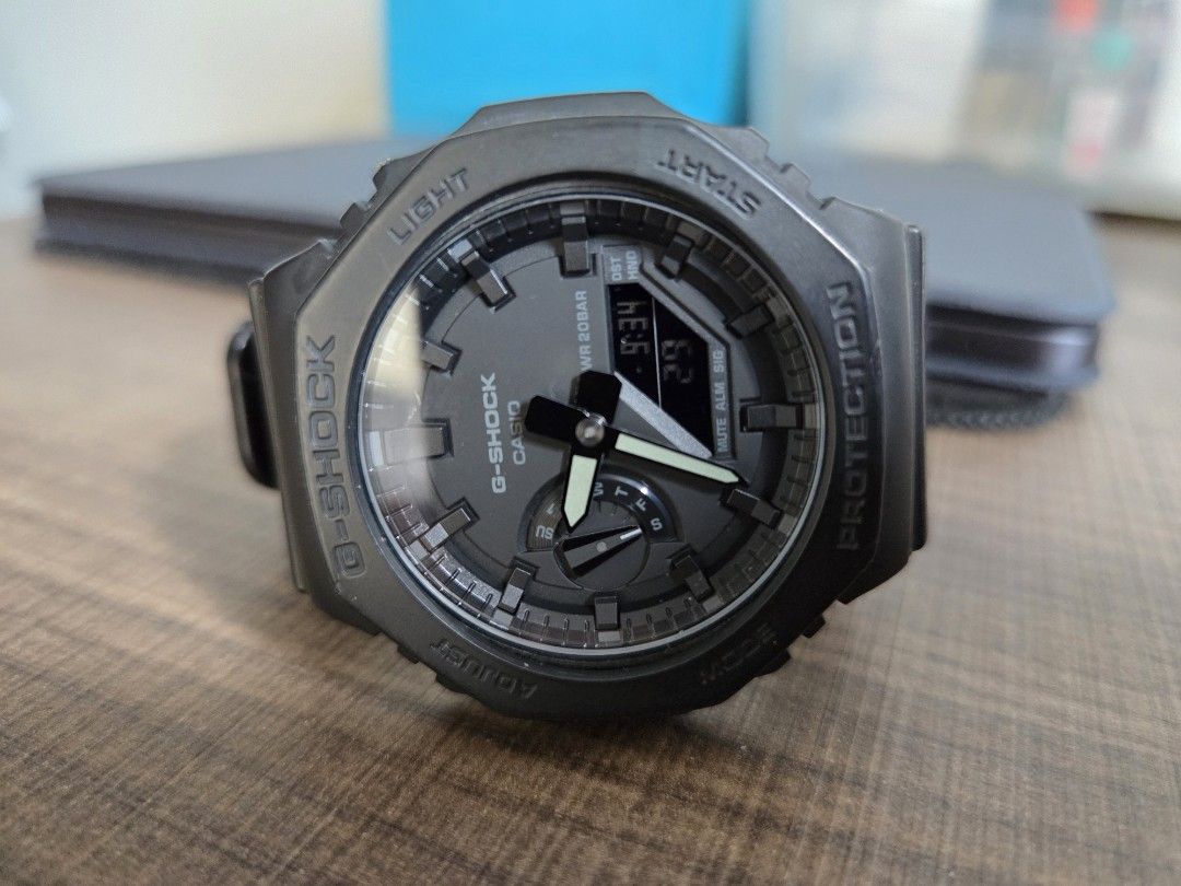 Casio G-Shock GA-2100 Stealth Black Watch, Men's Fashion, Watches ...
