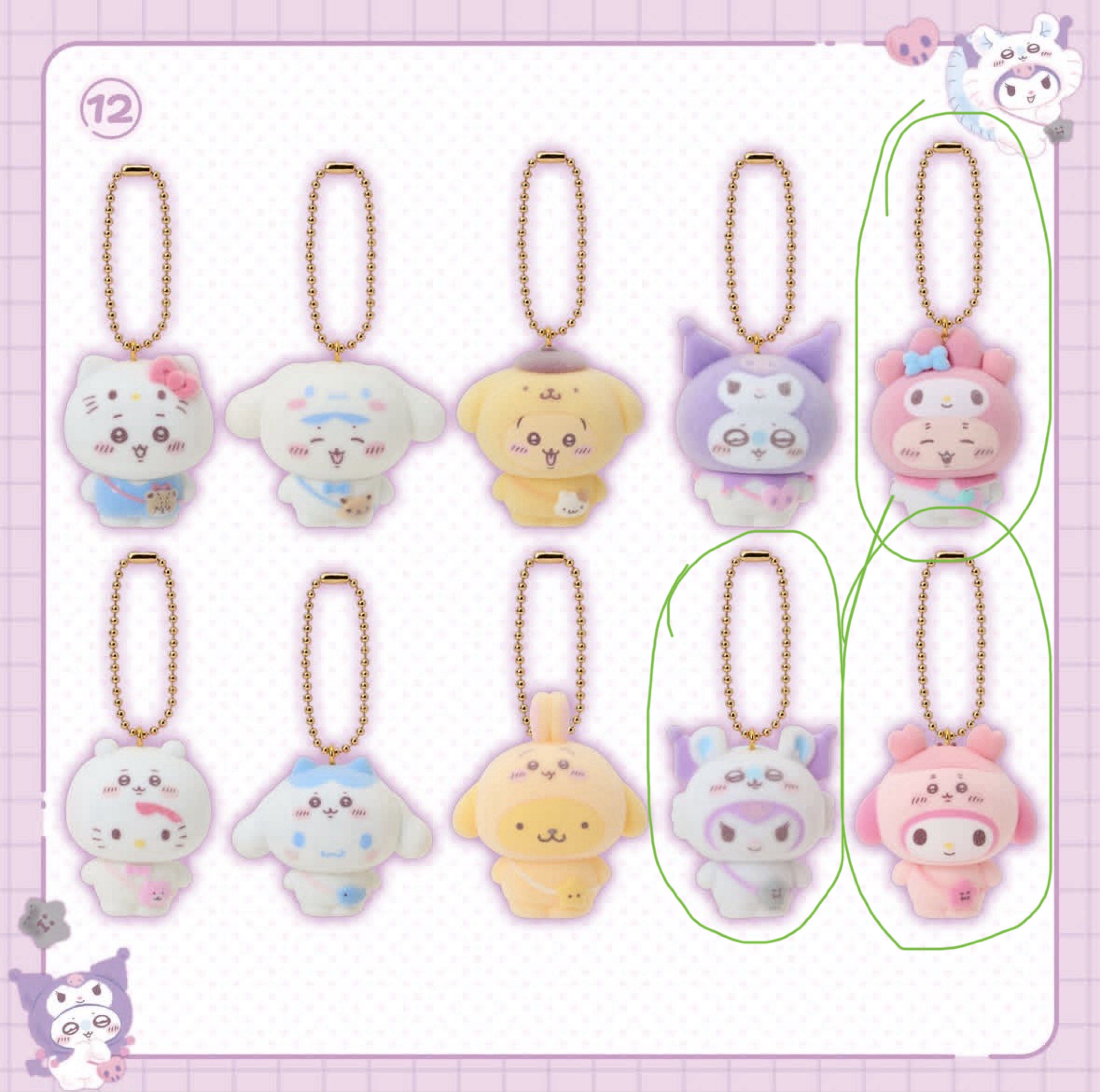Chiikawa x Sanrio collab keychain and hair clip, Hobbies & Toys, Toys ...