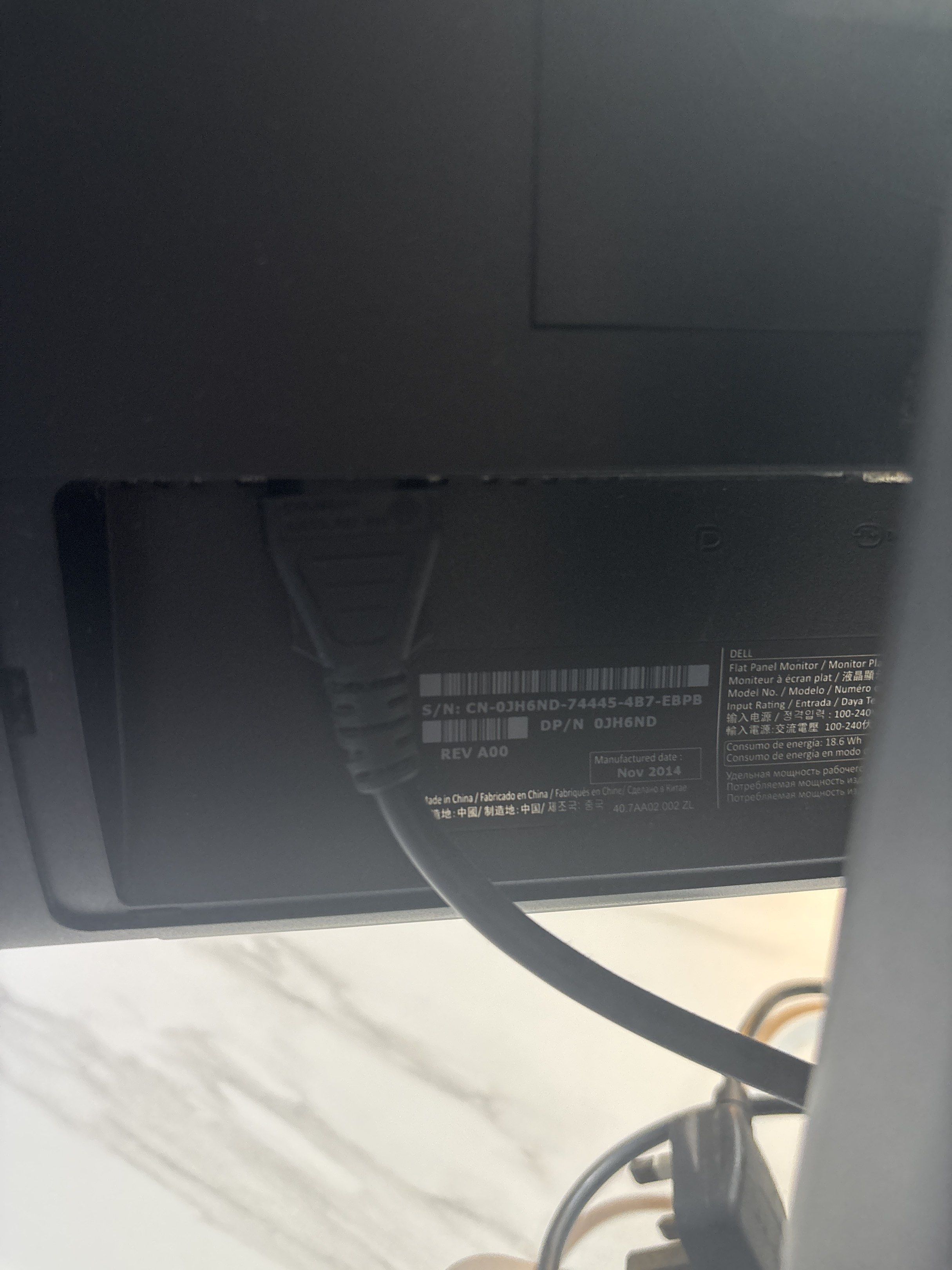 Dell Monitor - Model D3H6ND, Computers & Tech, Parts & Accessories ...