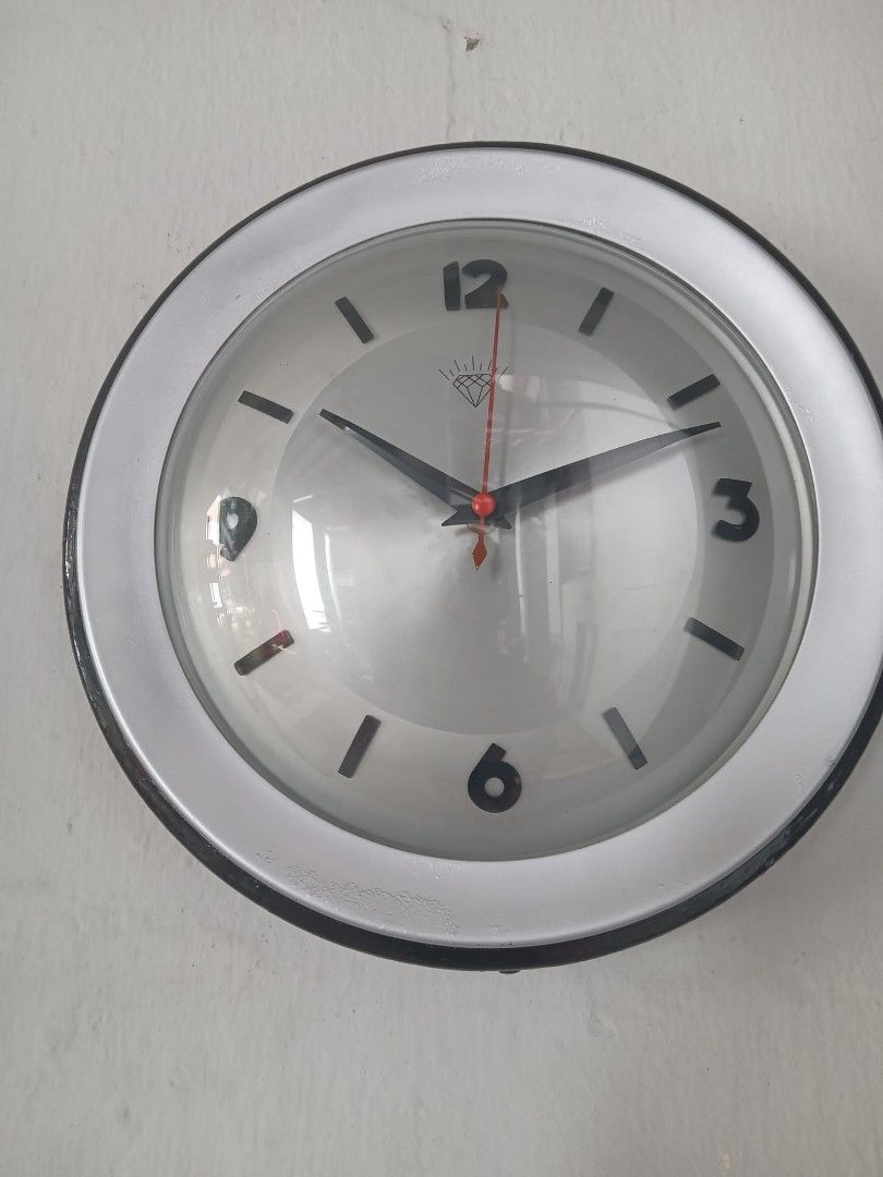 Diamond Wall Clock(functioning ), Furniture & Home Living, Home Decor ...