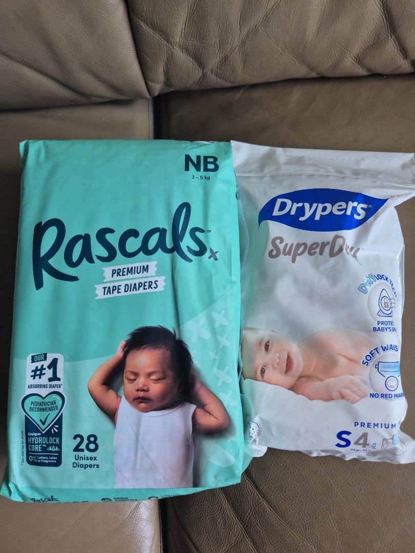 Drypers & Rascals Diapers - Various Sizes, Babies & Kids, Bathing ...