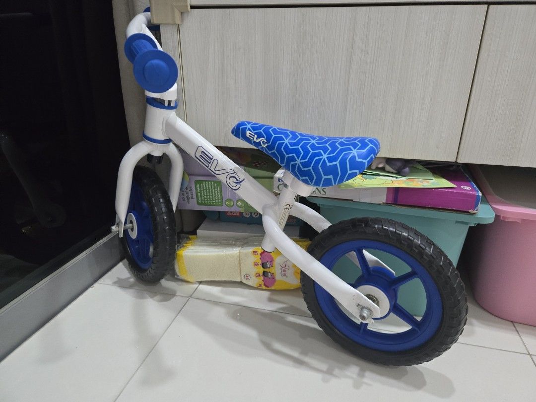 EVO Balance Bike - Blue and White, Sports Equipment, Bicycles & Parts ...