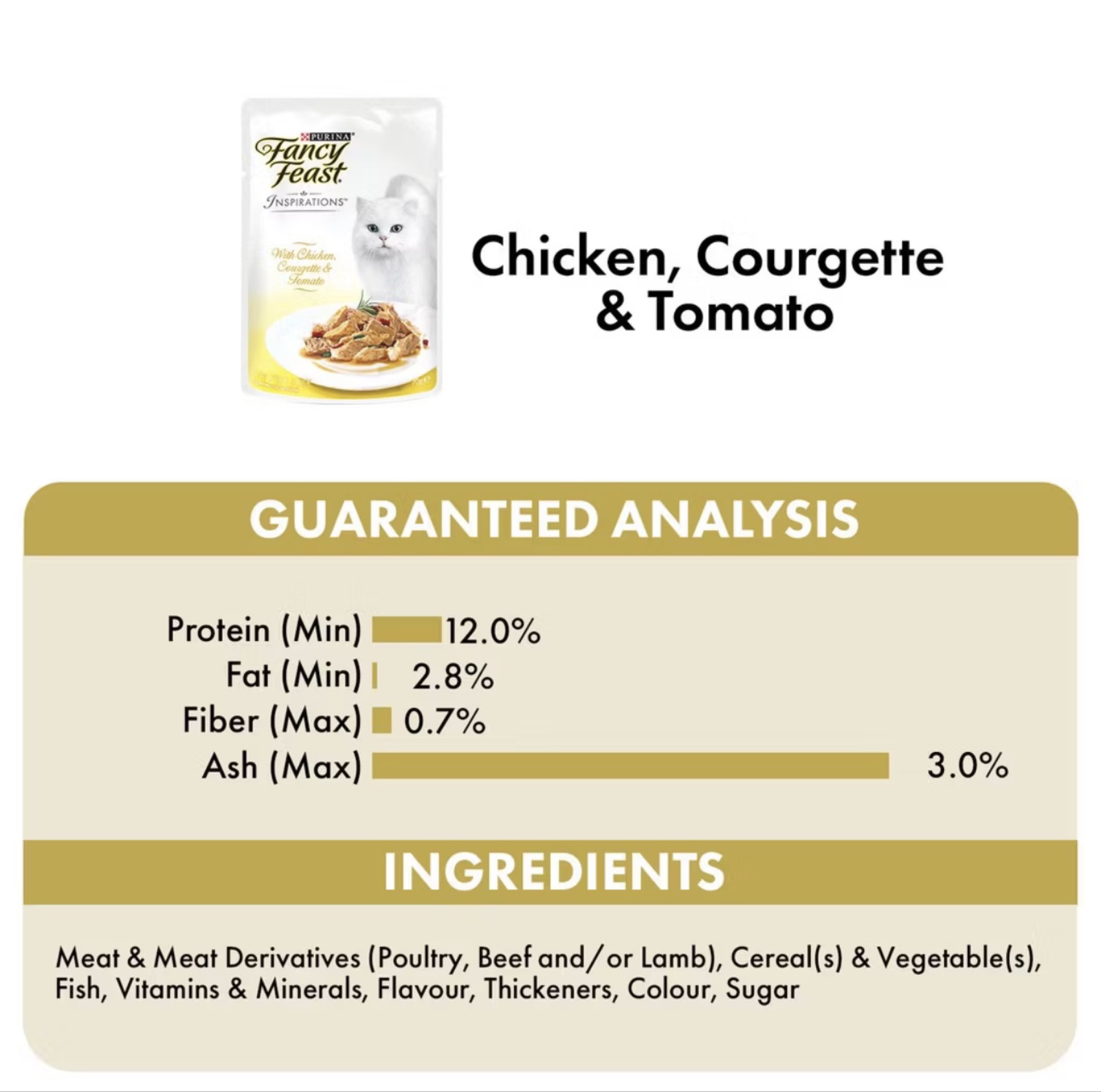 Fancy Feast Inspirations Chicken, Courgette & Tomato, Pet Supplies, Pet ...