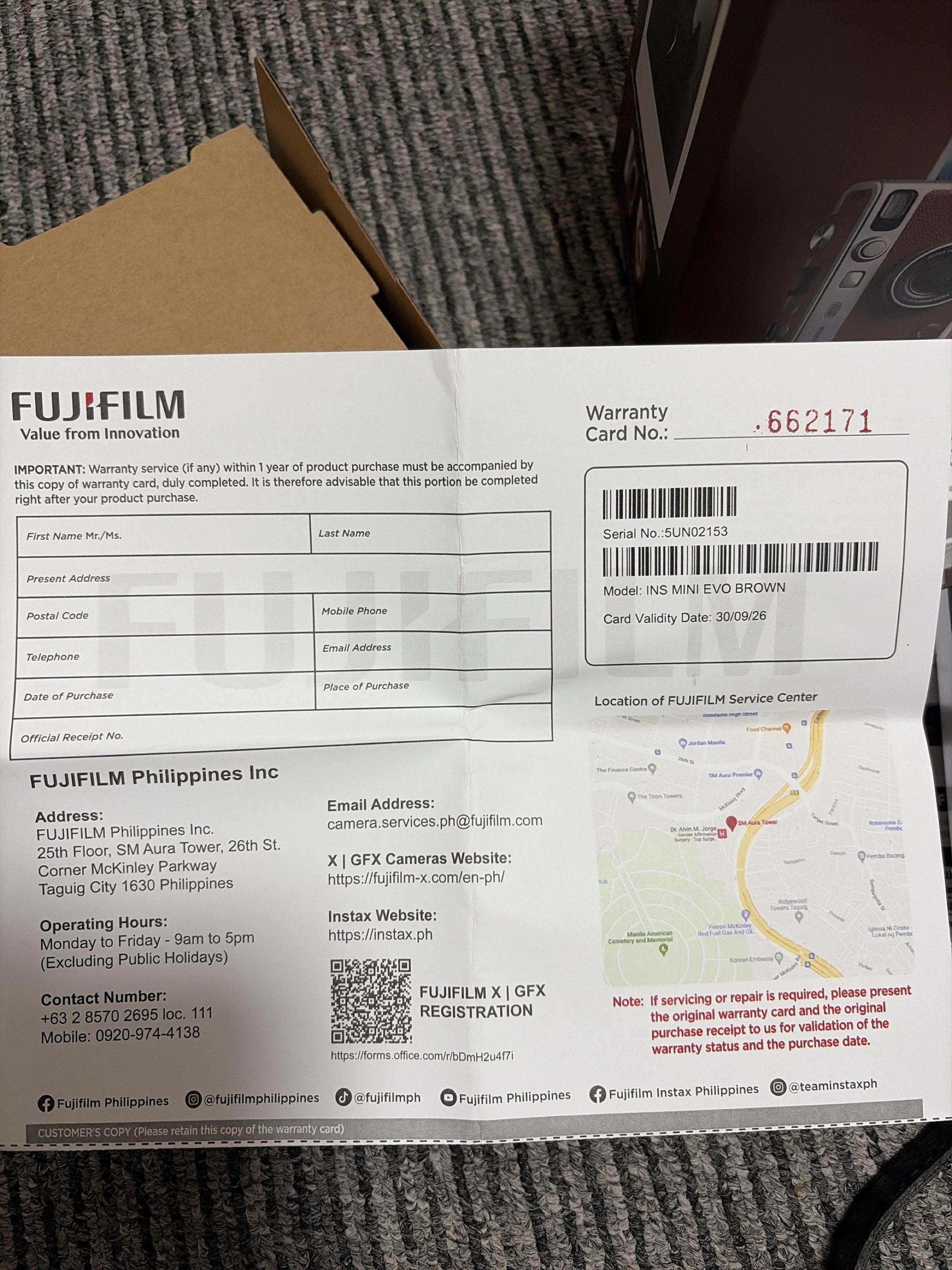 Fujifilm Instax Mini Evo Hybrid Instant Camera - Brown, Photography ...