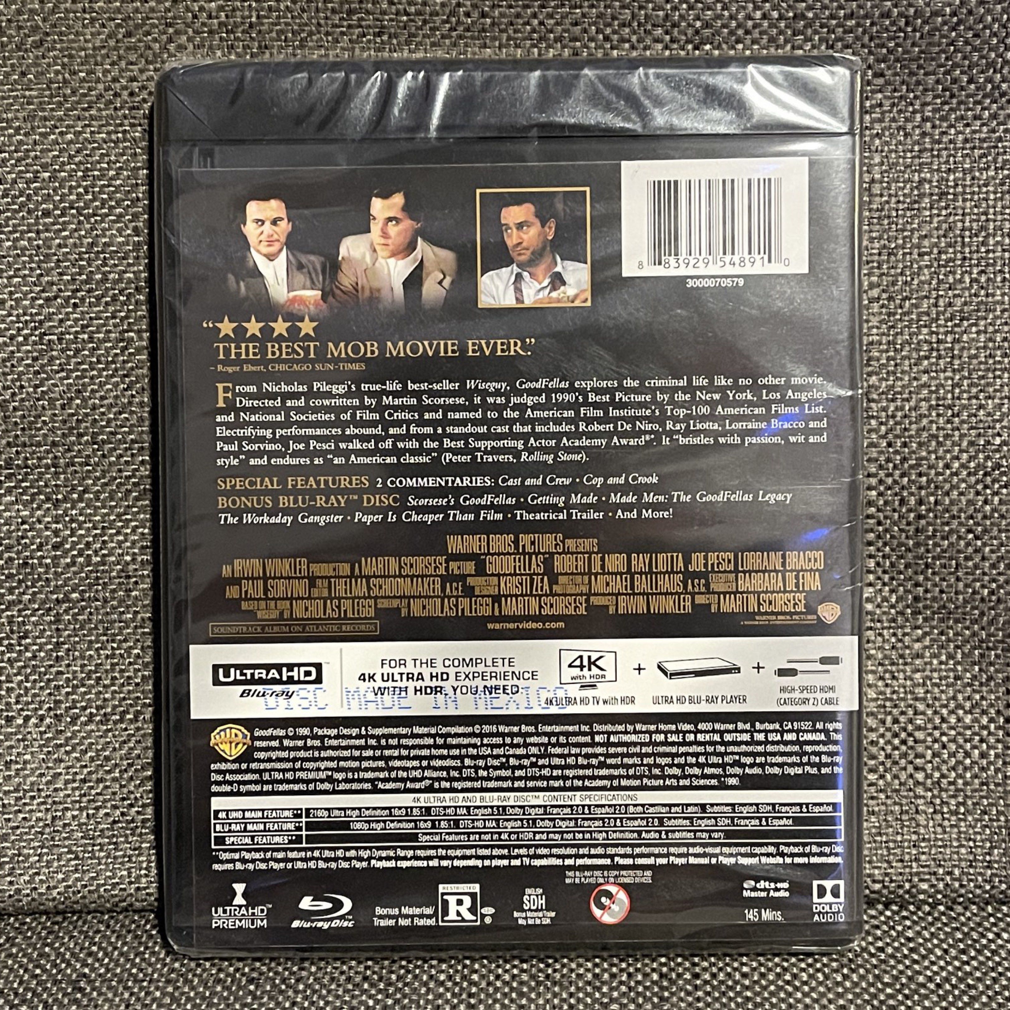 Goodfellas 4K Blu-ray, Hobbies & Toys, Music & Media, CDs & DVDs on ...