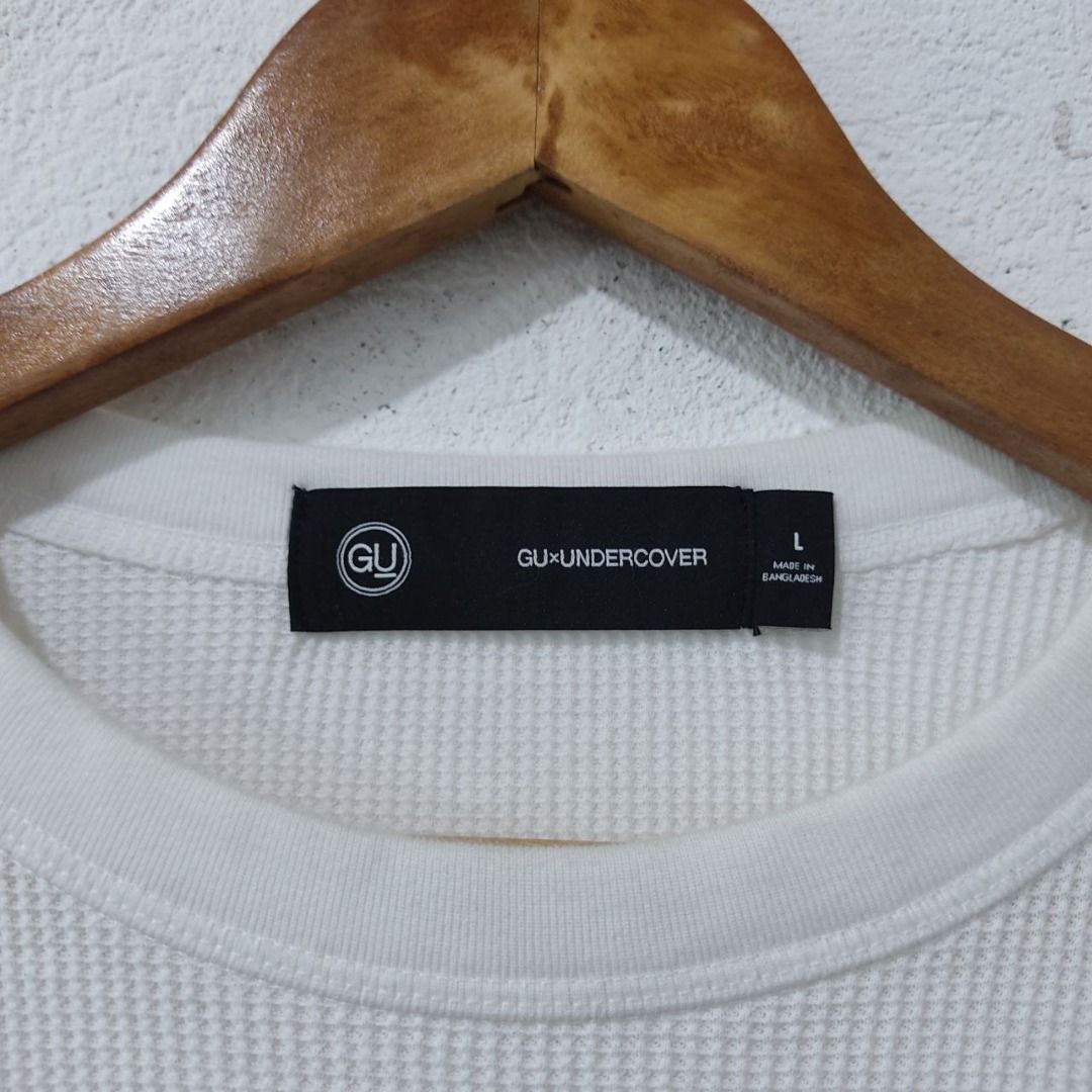 GU x UNDERCOVER White Waffle T-shirt, Men's Fashion, Tops & Sets ...