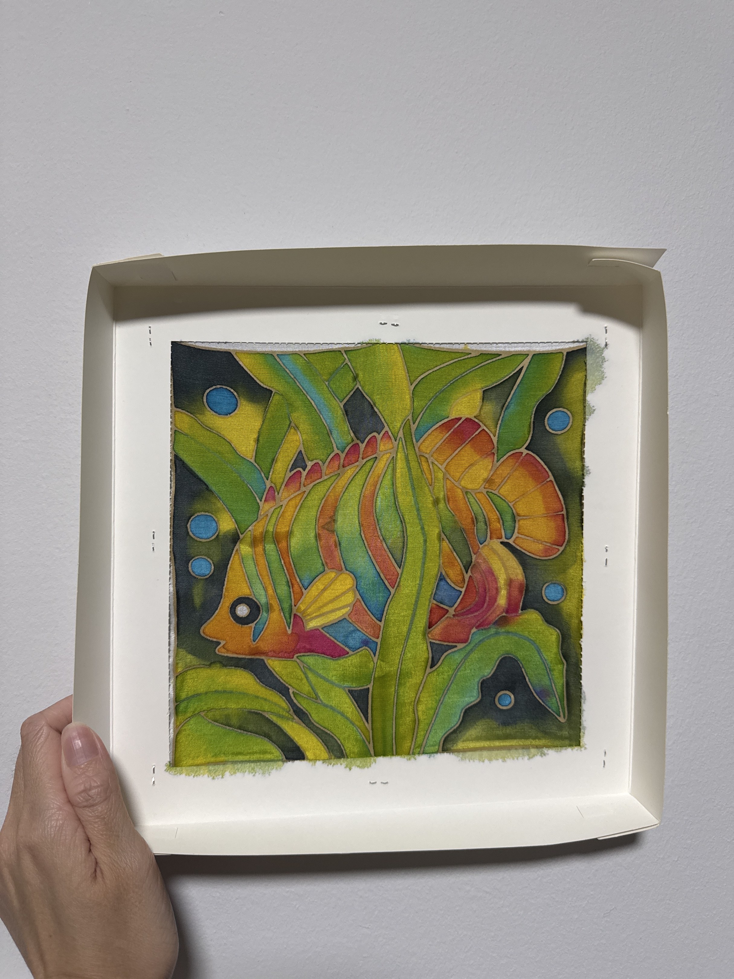 Hand-Painted Fish Artwork in Frame, Furniture & Home Living, Home Decor ...
