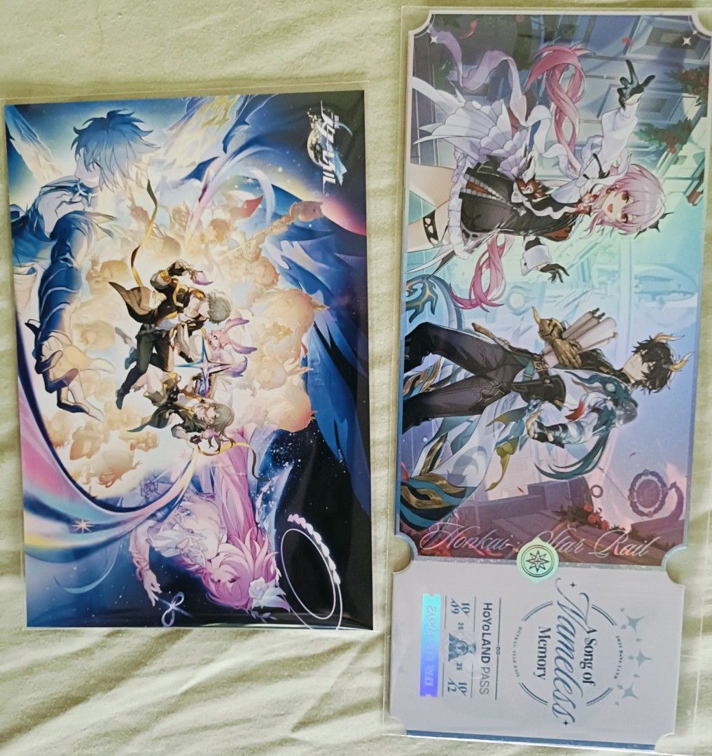 Honkai star rail hoyoland holo ticket postcard, Hobbies & Toys ...