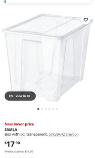 IKEA VESSLA Storage Box with Lid, Furniture & Home Living, Home ...