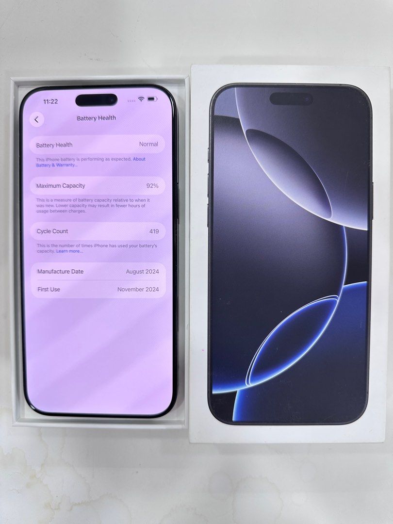 iPhone 16 Pro Max Black Titanium 256GB, Mobile Phones & Gadgets, Mobile ...