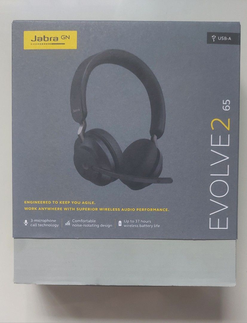 Jabra Evolve2 65 Wireless Headphones, Audio, Headphones & Headsets on ...
