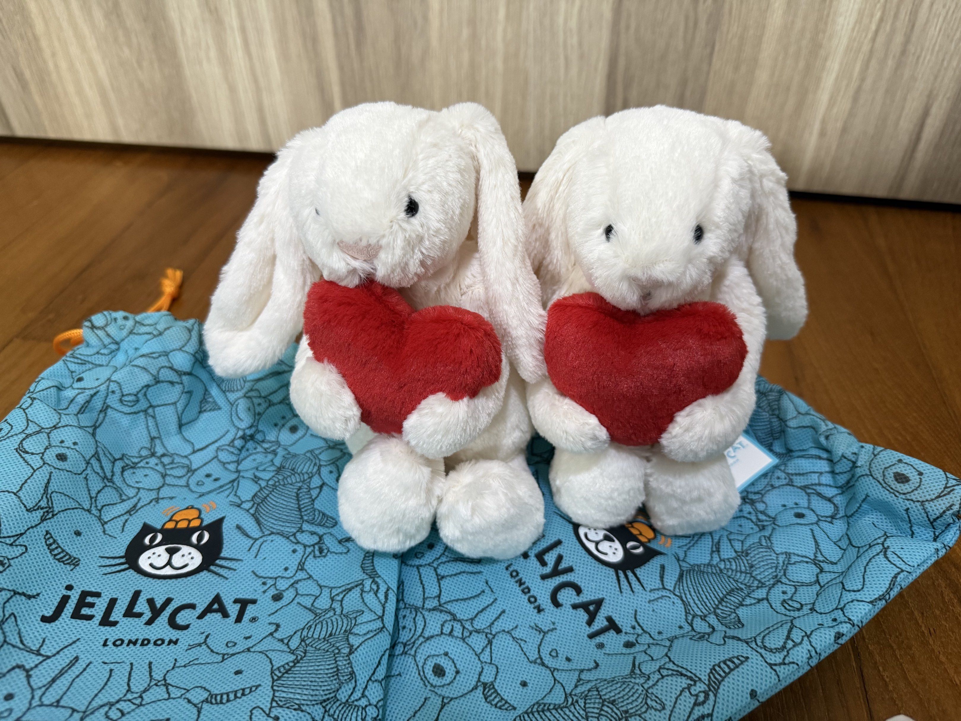 Jellycat Little Red Love Heart Bashful Bunny, Hobbies & Toys, Toys ...