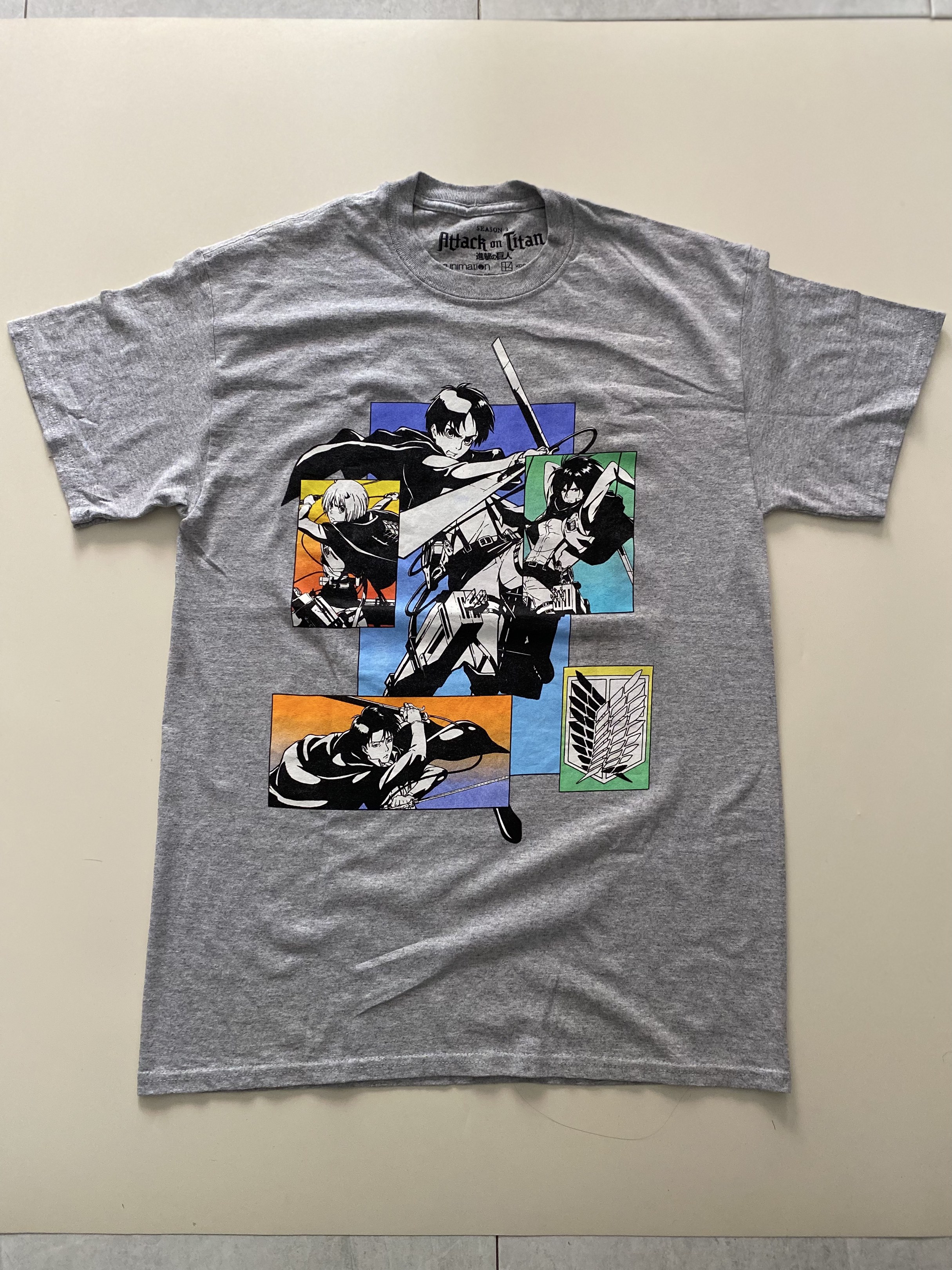 🔥Kaos Anime Attack on Titan Official MULUS NO MINUS, Fesyen Pria ...