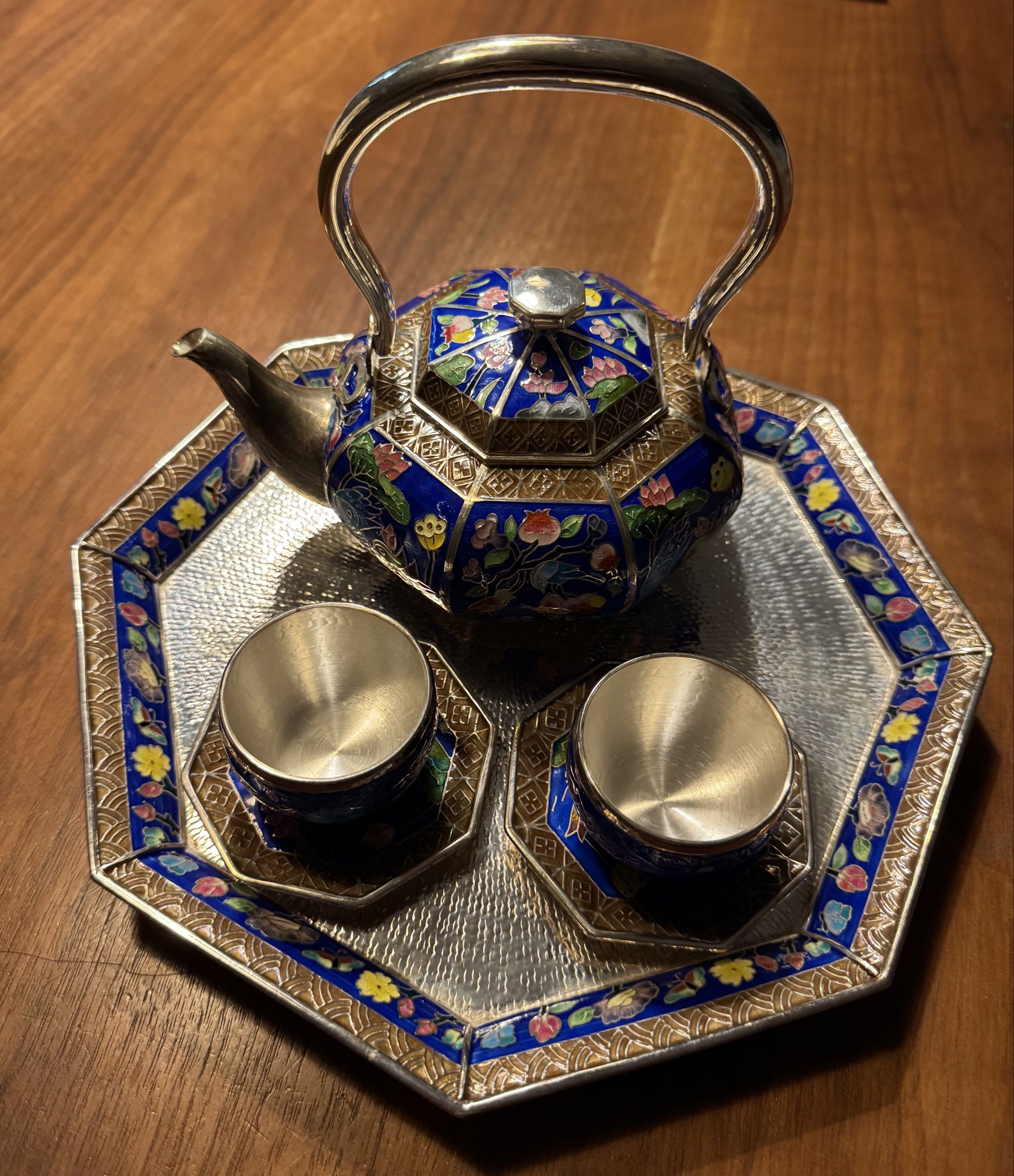 Korean Pure Silver Tea Set (1.237kg of silver) – 99.99% Fine Silver ...