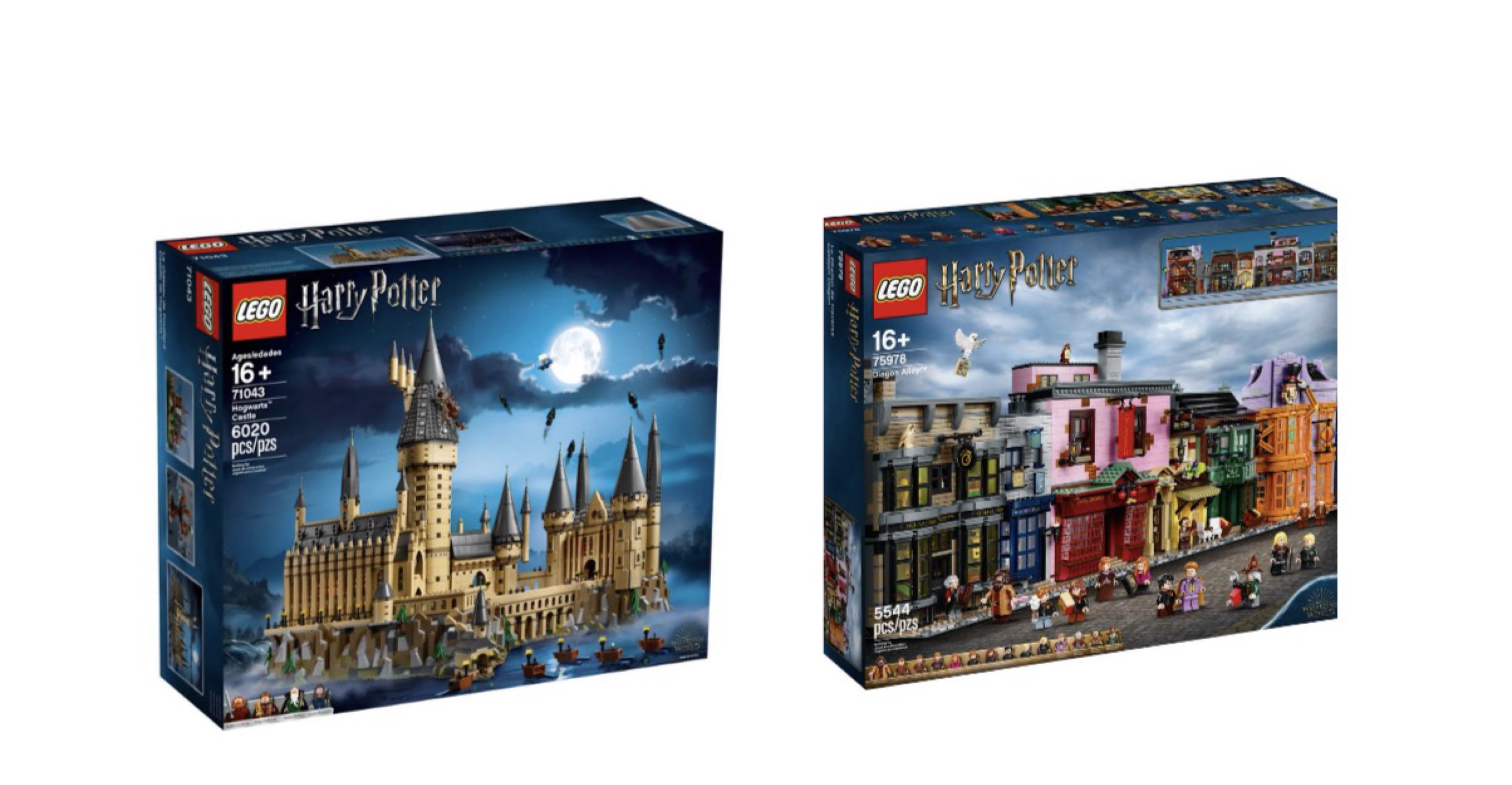 LEGO BUNDLE LEGO 71043 Harry Potter Hogwarts Castle & 75978 Diagon ...