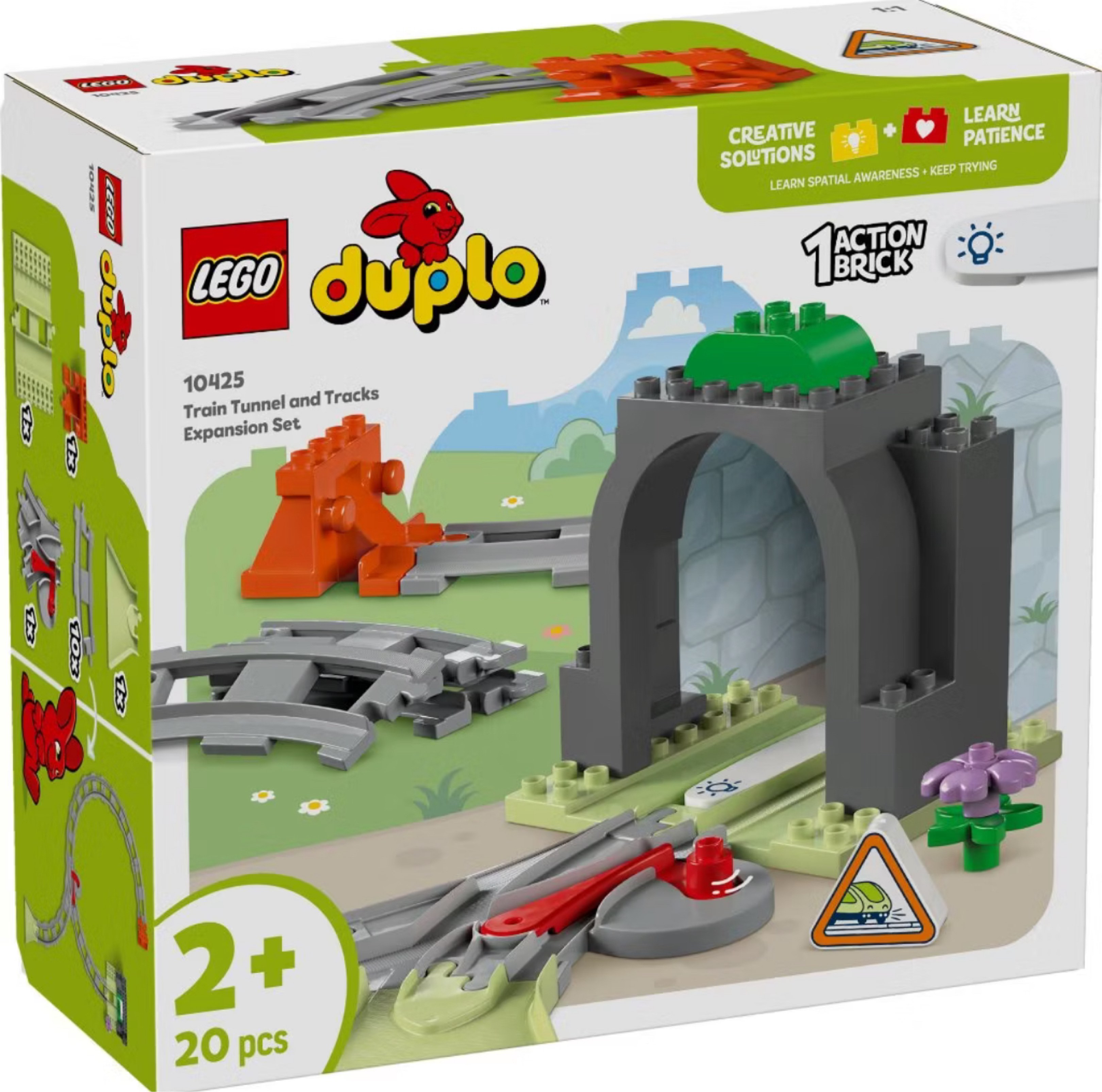LEGO DUPLO Town 10425 Train Tunnel and Tracks Expansion Set (20 Pieces ...