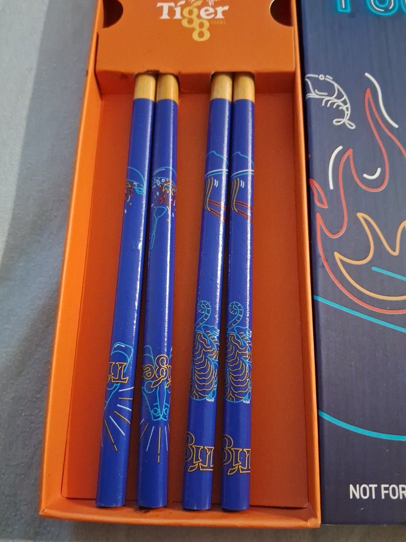 Limited Edition Tiger Bamboo Chopsticks, Furniture & Home Living ...