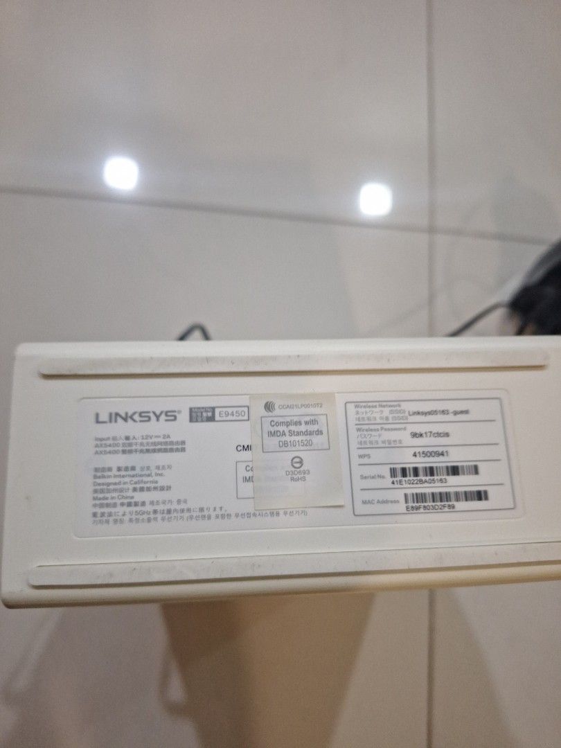 Linksys E9450 WiFi 6 Router, Computers & Tech, Parts & Accessories ...