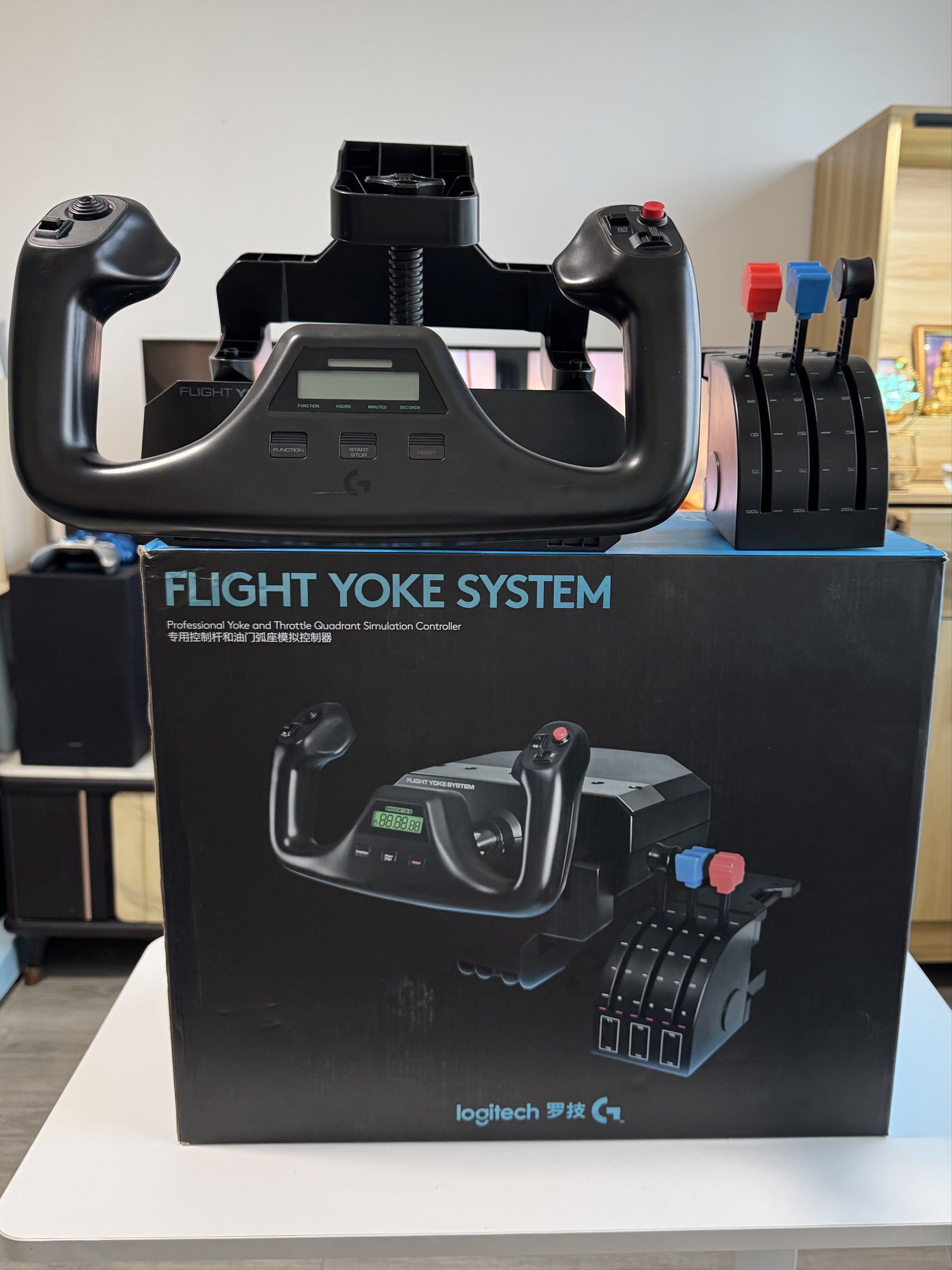 Logitech Flight Yoke System & Extreme 3D Pro, Video Gaming, Video Game ...