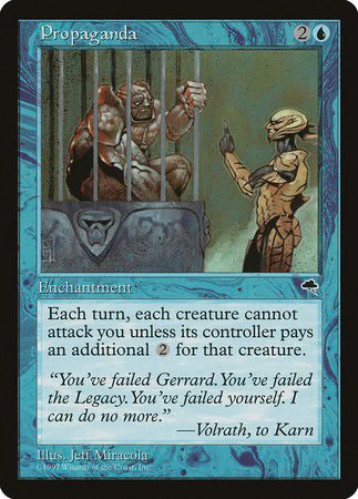 Magic The Gathering - Propaganda - Enchantment Card, Hobbies & Toys ...