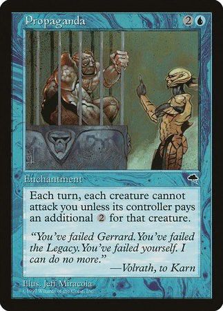 Magic The Gathering - Propaganda - Enchantment Card, Hobbies & Toys ...