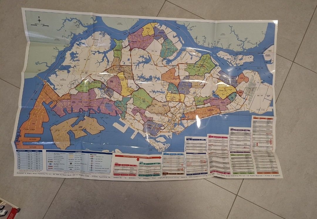 Map of Singapore, Hobbies & Toys, Books & Magazines, Travel & Holiday ...