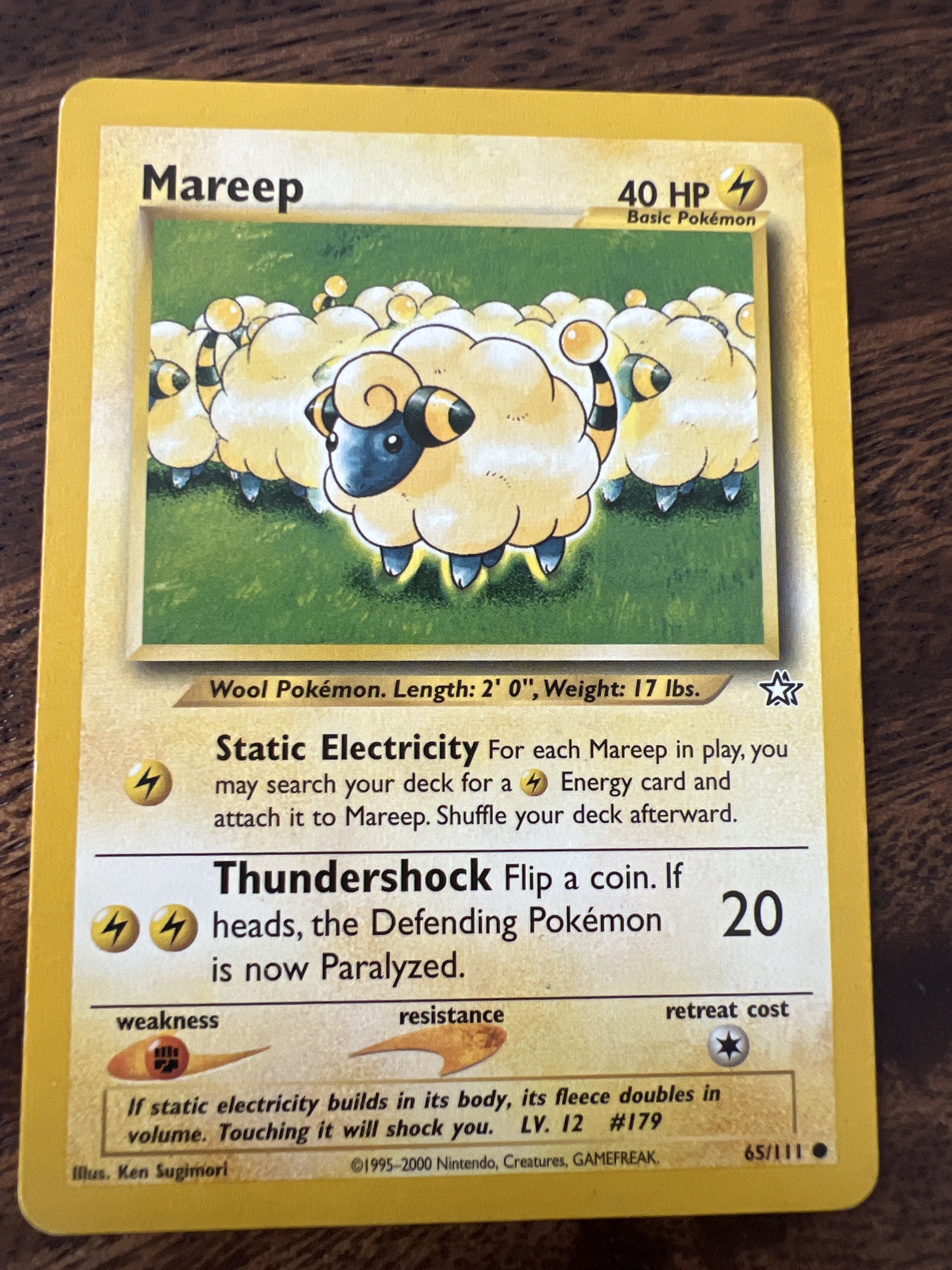 Mareep Pokemon Card - Base Set, Hobbies & Toys, Toys & Games on Carousell