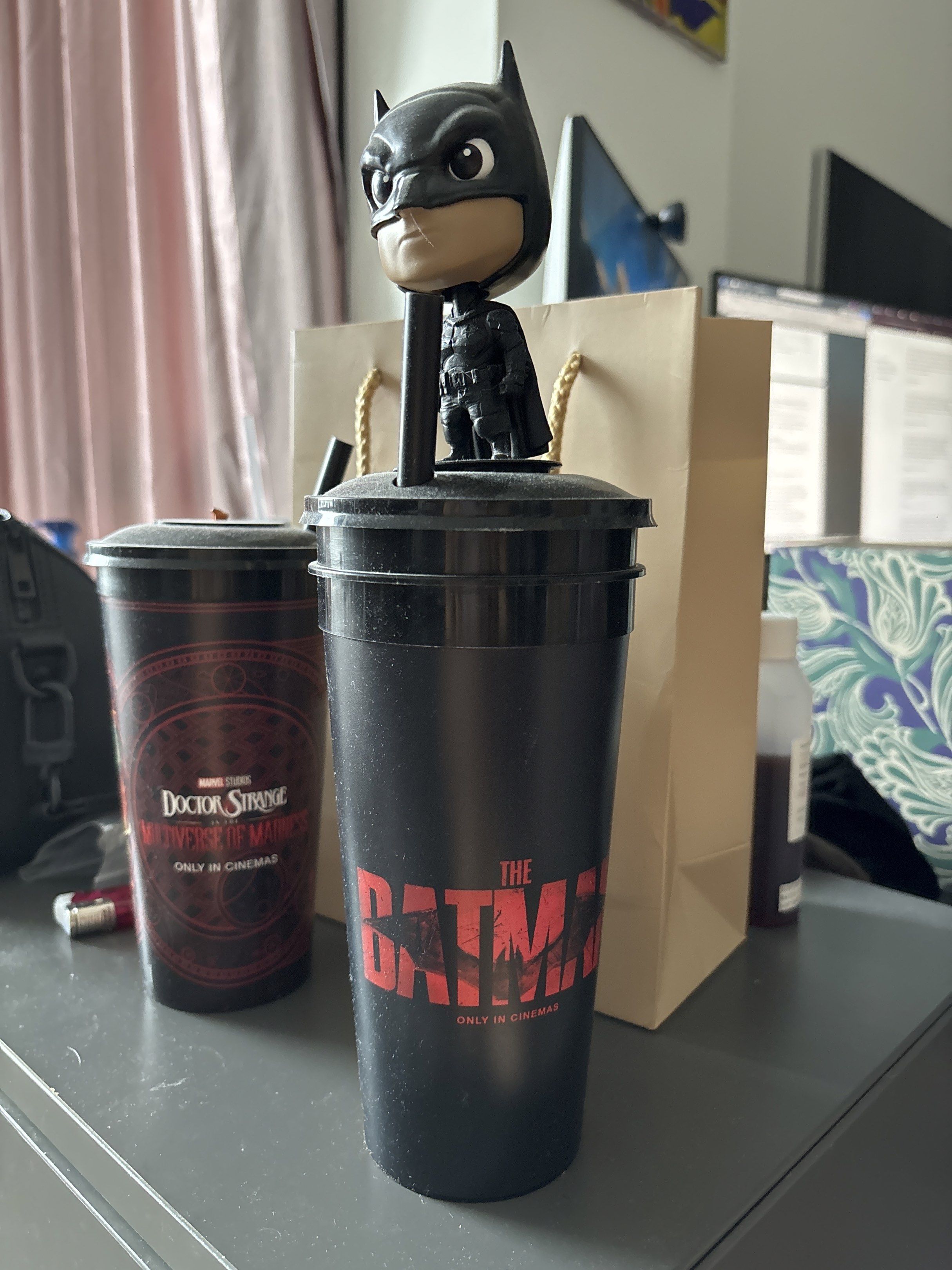 Marvel & DC Movie Cups - Spider-Man & The Batman, Hobbies & Toys, Toys ...