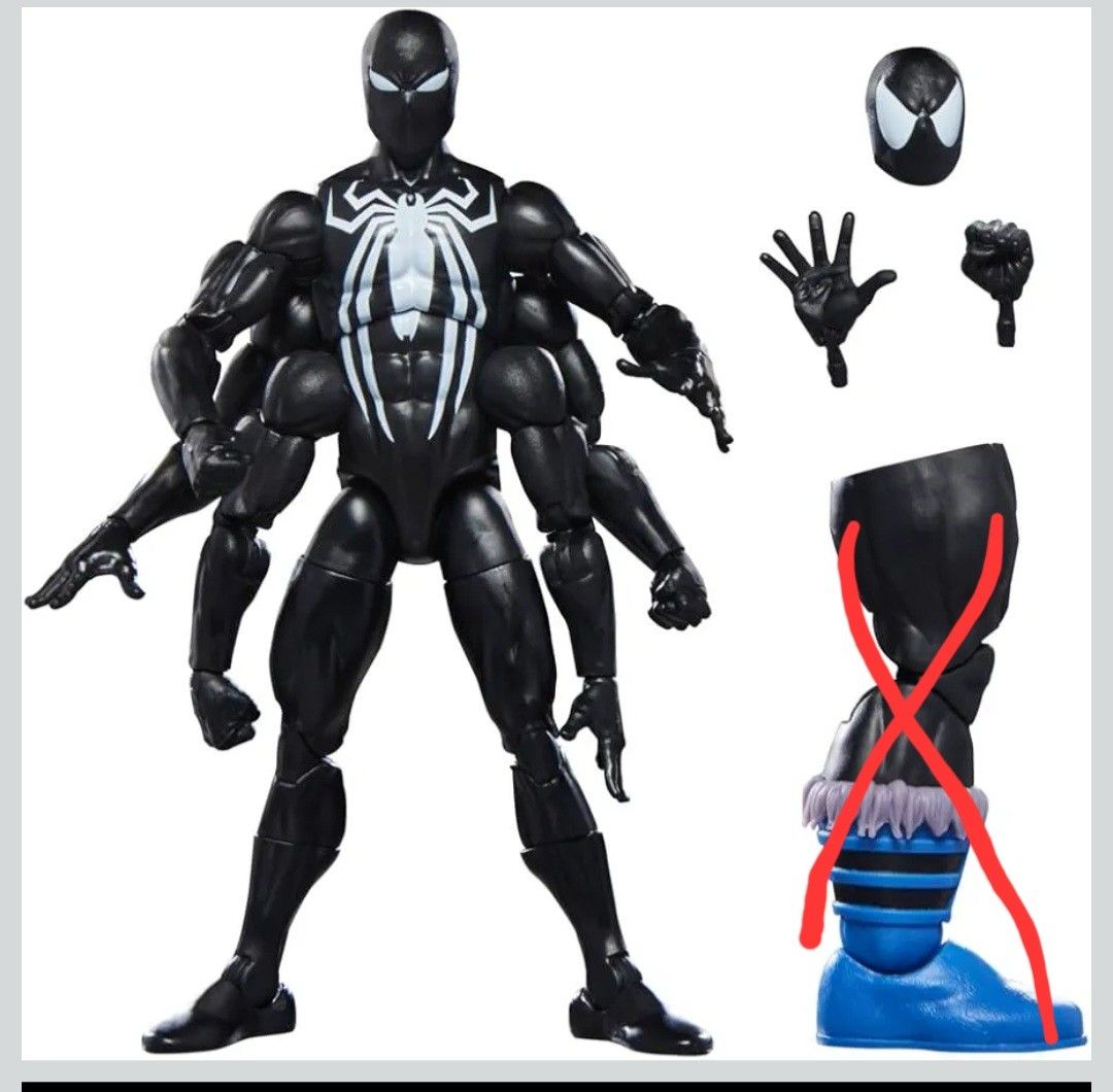 Marvel Legends Dark Avengers Spider-Man Action Figure without baf ...