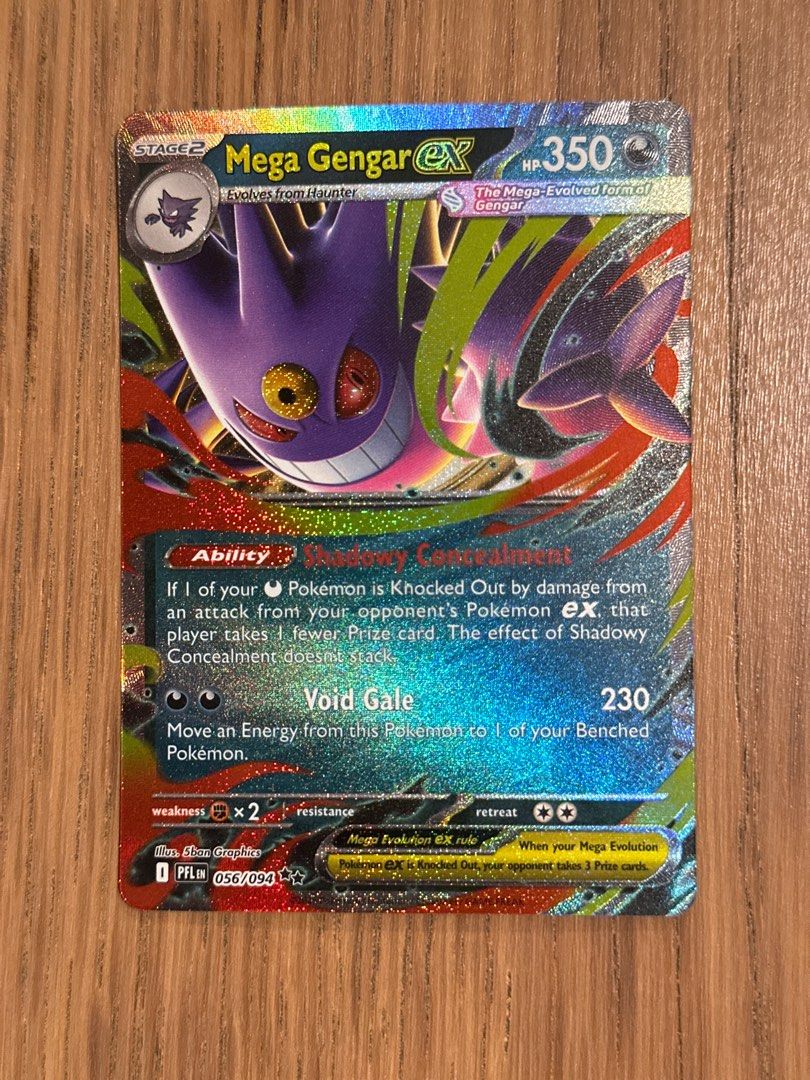 Mega Gengar EX Pokemon Card 056, Hobbies & Toys, Toys & Games on Carousell