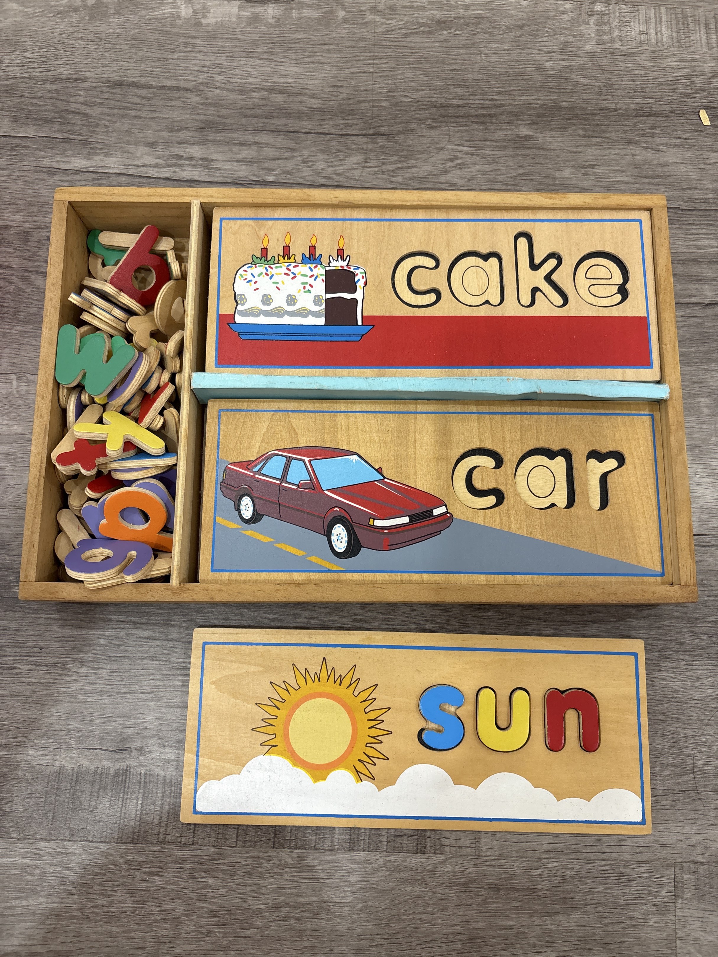 Melissa & Doug Wooden Word Puzzle, Hobbies & Toys, Toys & Games on ...