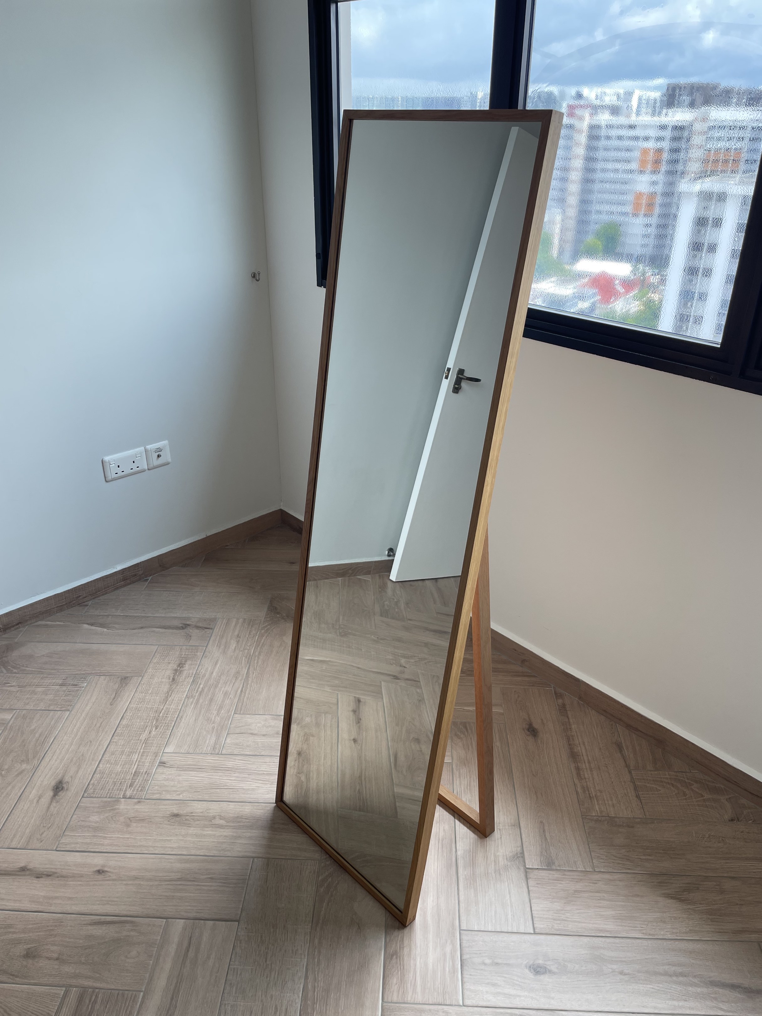 Muji Wooden Mirror L, Furniture & Home Living, Home Decor Accessories ...