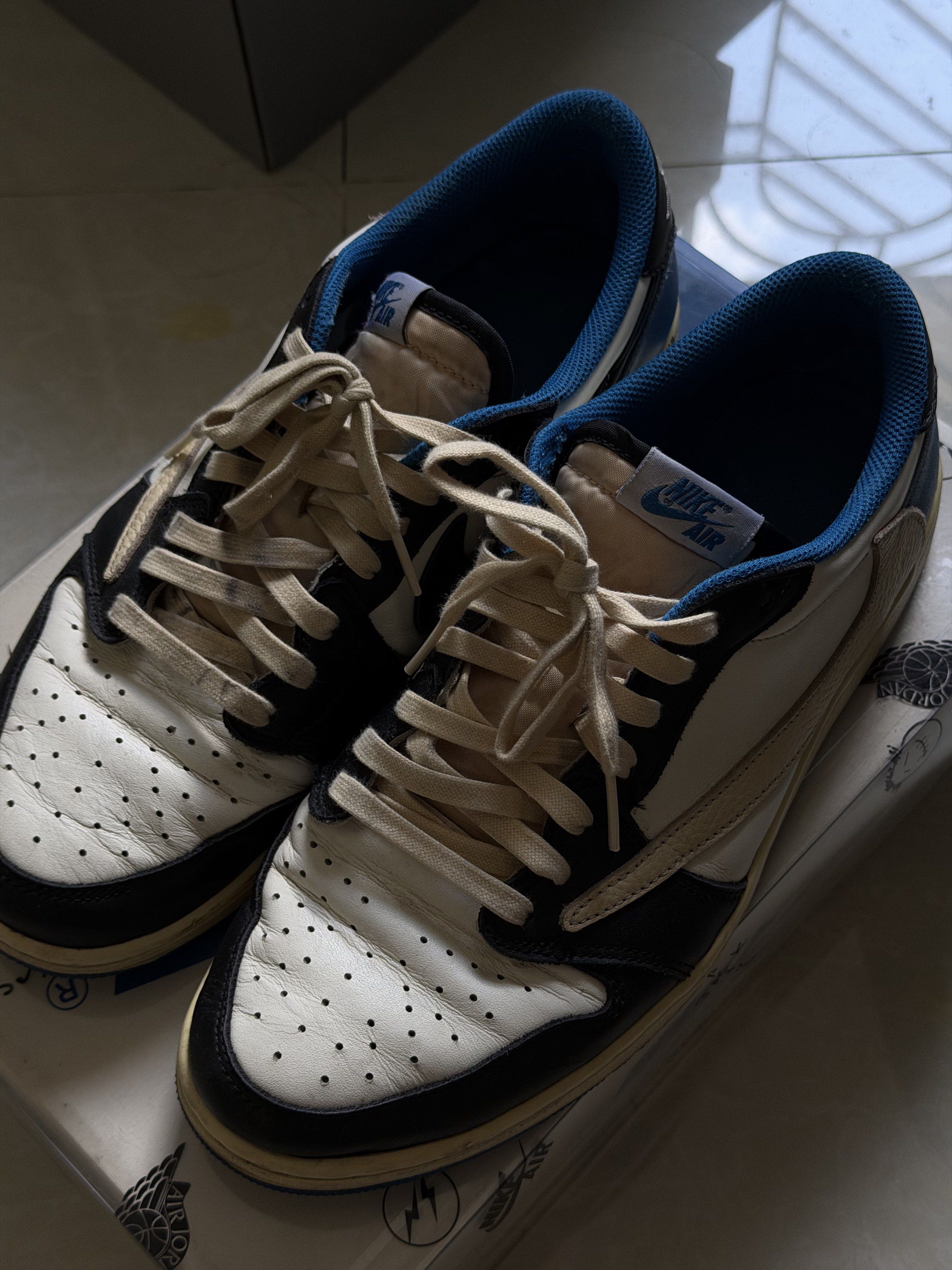 Nike Travis Scott Fragment Jordan 1 Low, Men's Fashion, Footwear ...